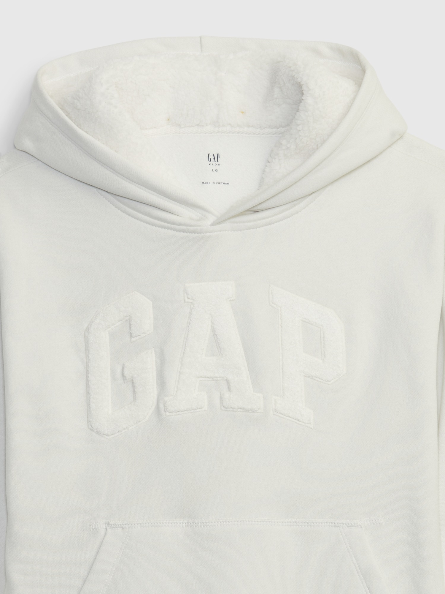 Kids Sherpa Arch Logo Hoodie | Gap