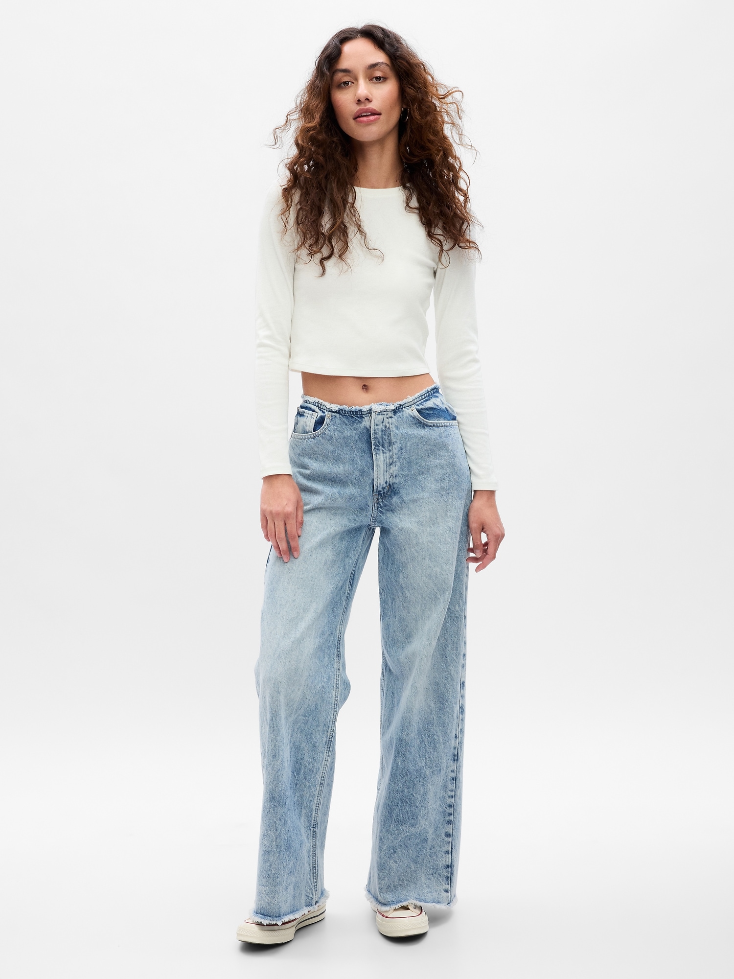 Cropped Rib T-Shirt | Gap
