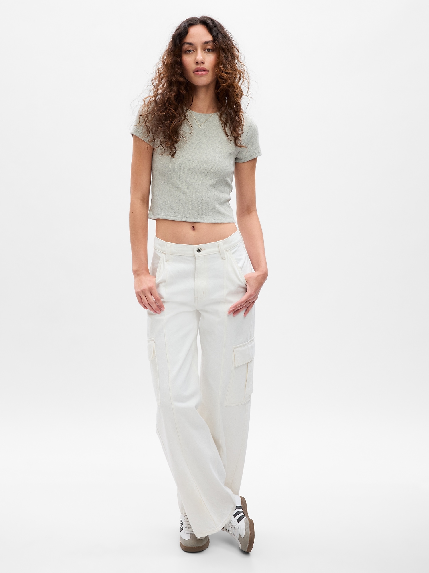 Cropped Rib T-Shirt | Gap