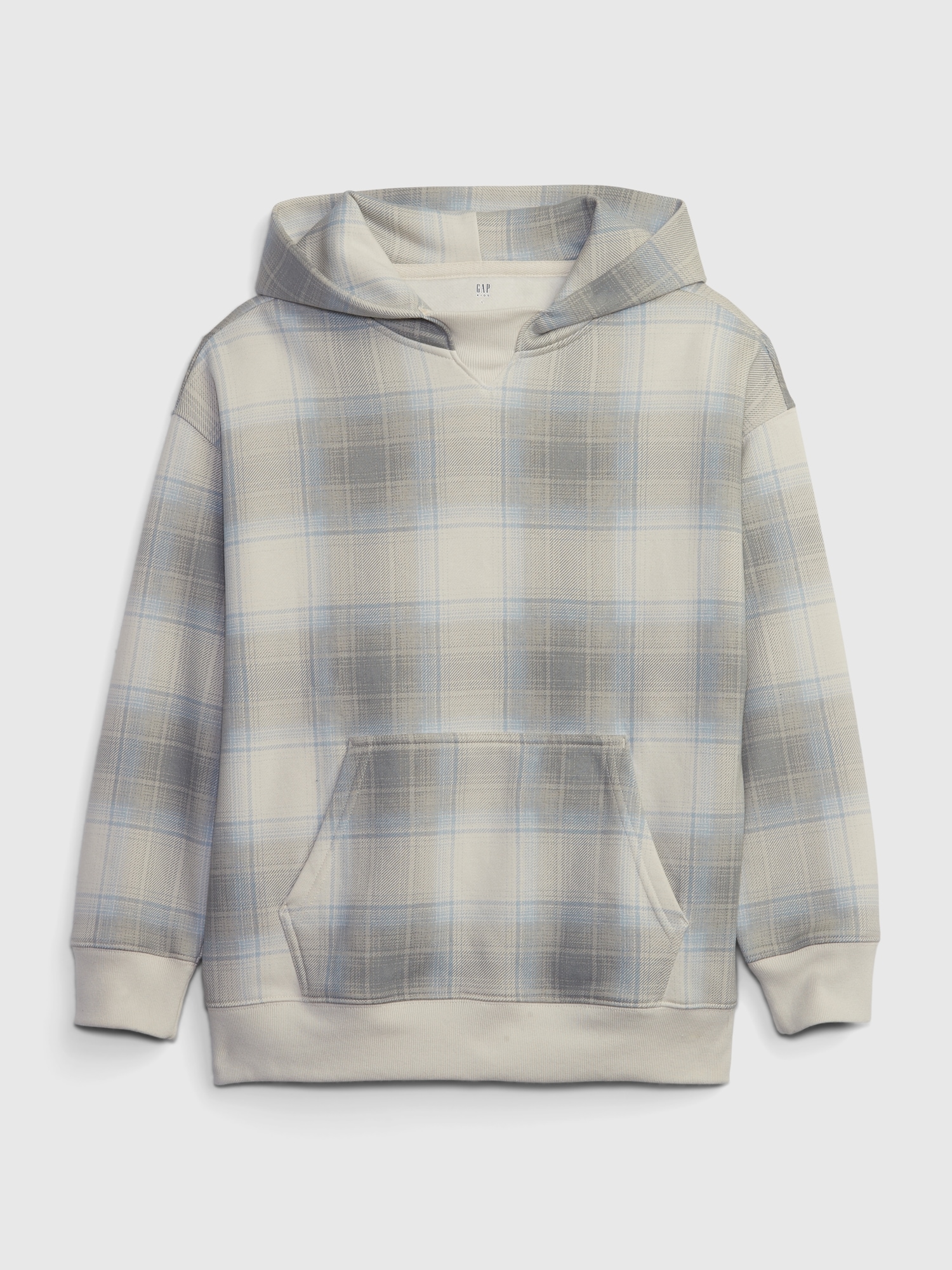 Kids Relaxed Plaid Hoodie | Gap