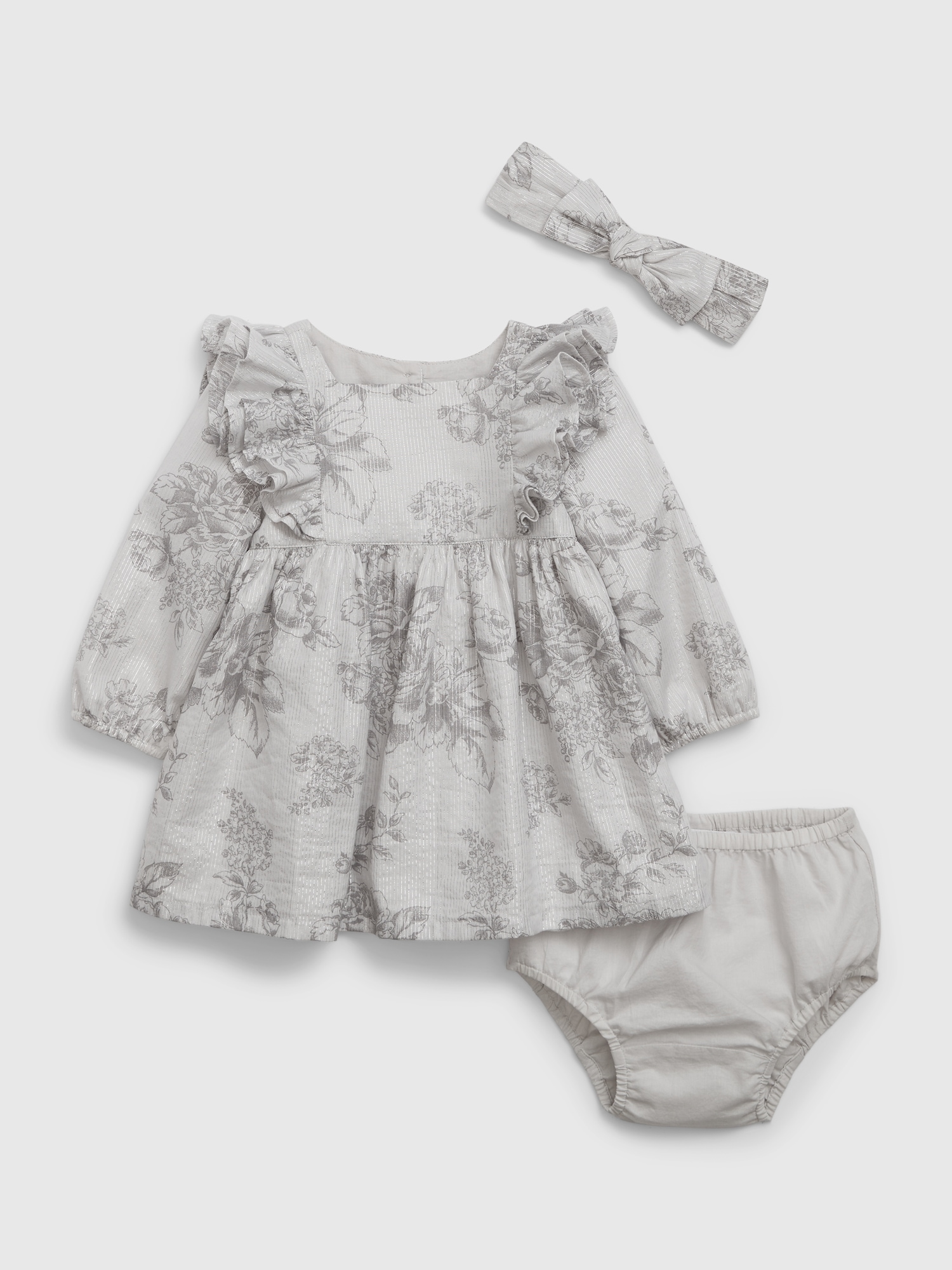 Baby Metallic Floral Dress Set | Gap