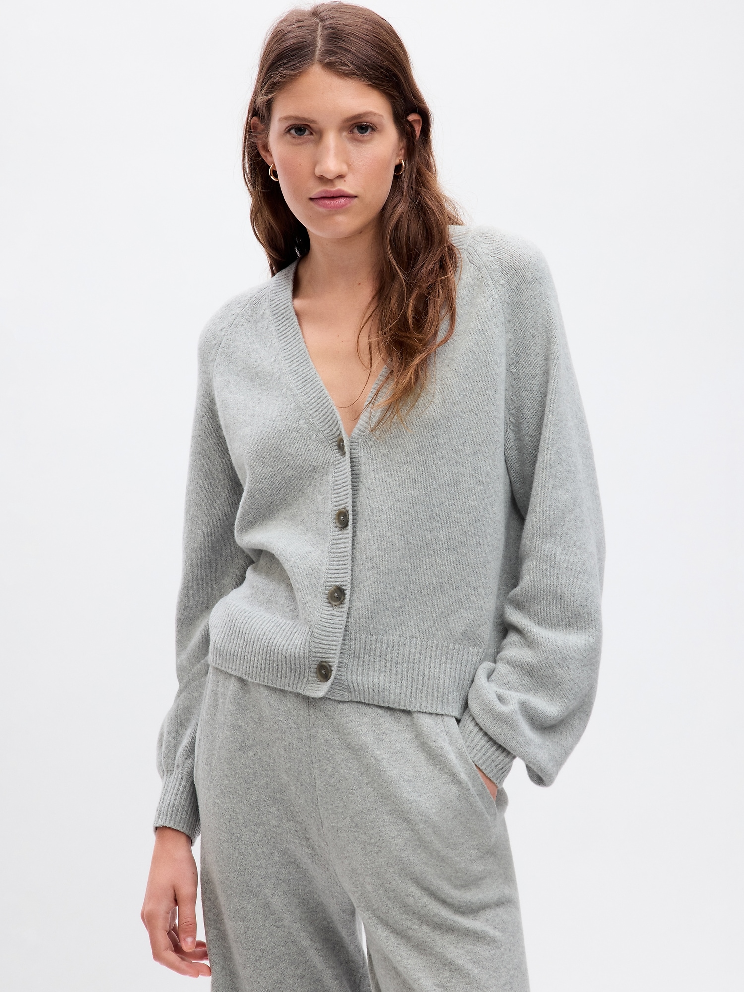 CashSoft Balloon Sleeve Cardigan | Gap