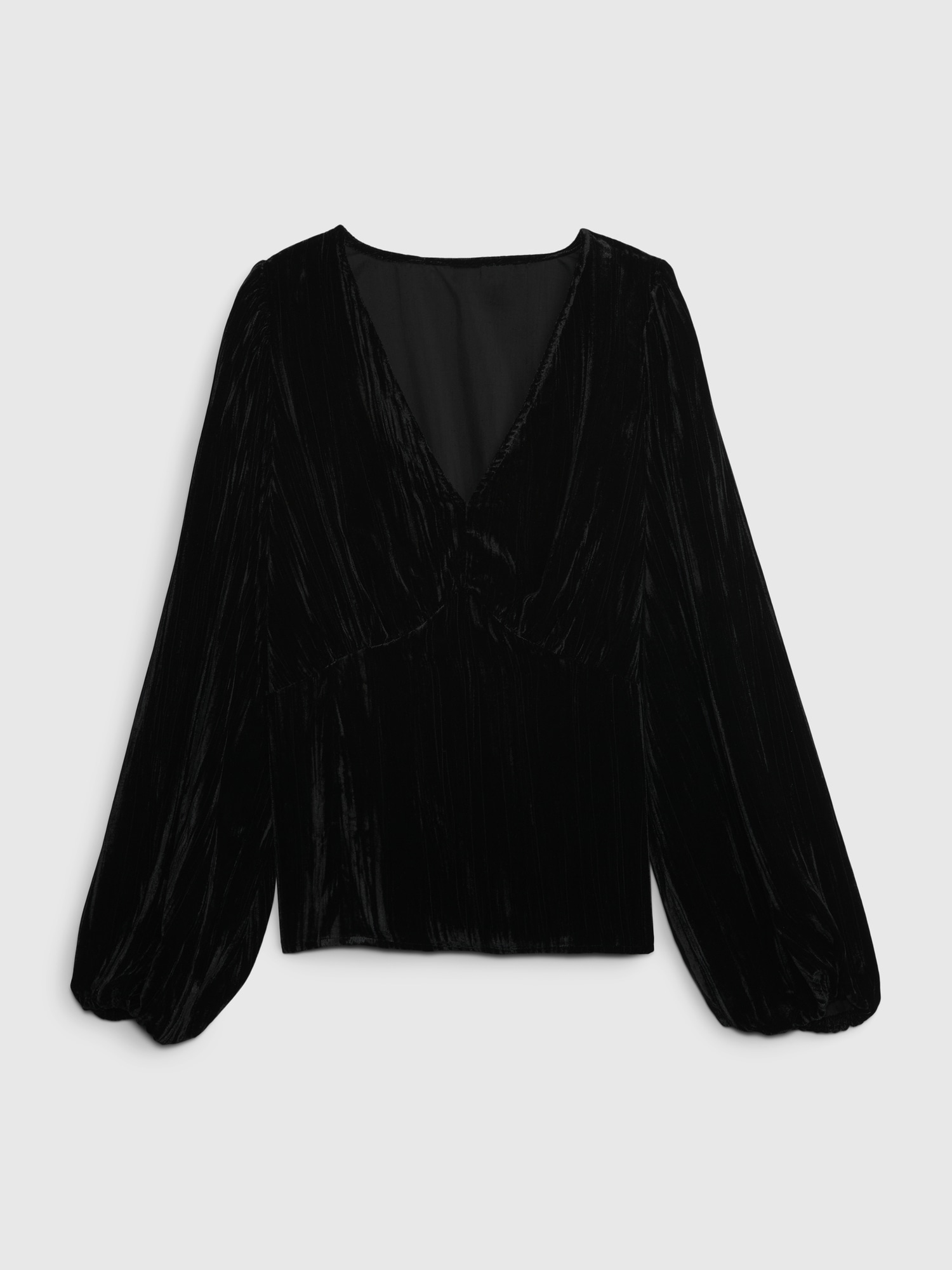 Velvet Balloon Sleeve Top | Gap