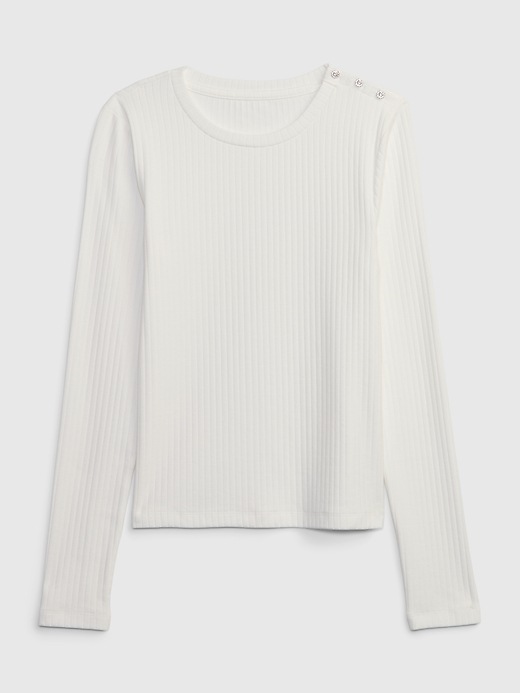Modern Jewel-Button Rib T-Shirt | Gap