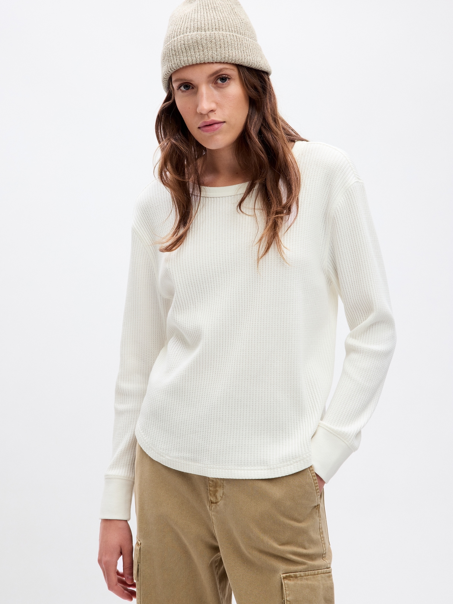 Waffle Crewneck T-Shirt | Gap