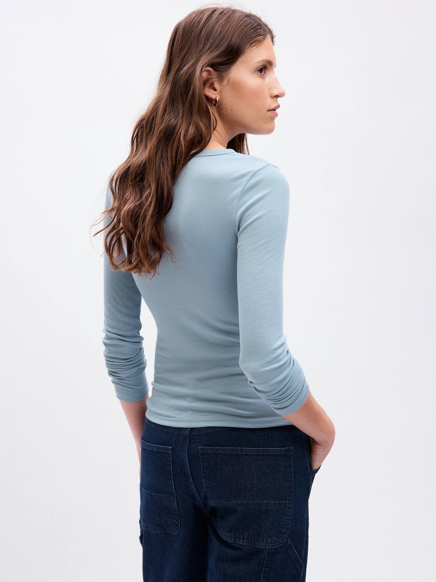 Mini Rib Crewneck T-Shirt | Gap