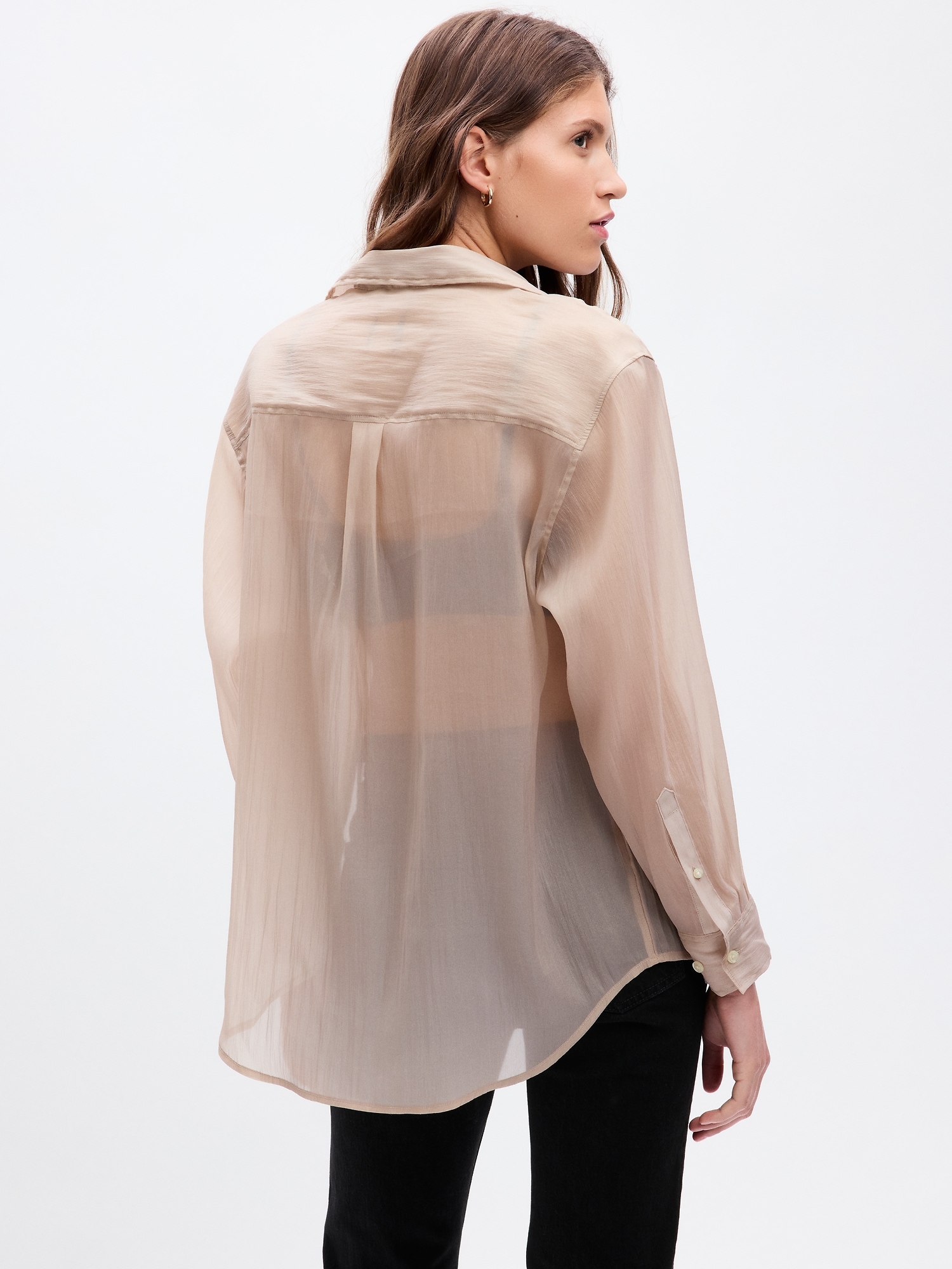 Sheer Organza Big Shirt | Gap