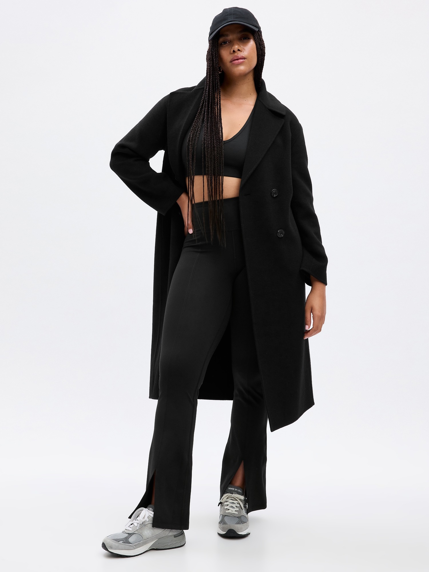 GapFit Sky High Rise Power Split Hem Leggings Gap