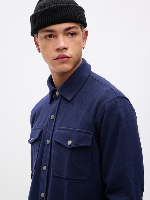 Snap-Button Utility Shirt | Gap