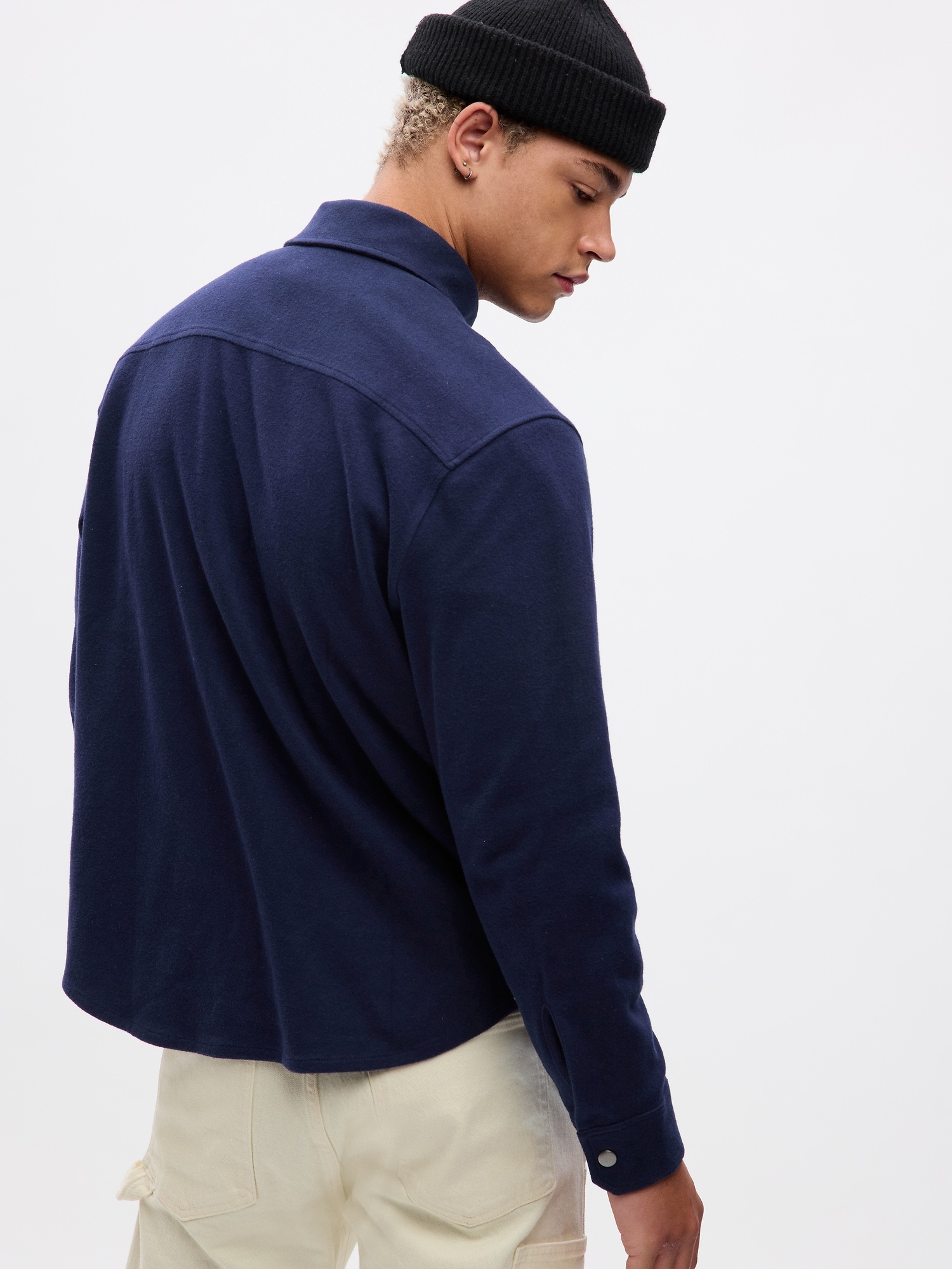 Snap-Button Utility Shirt | Gap