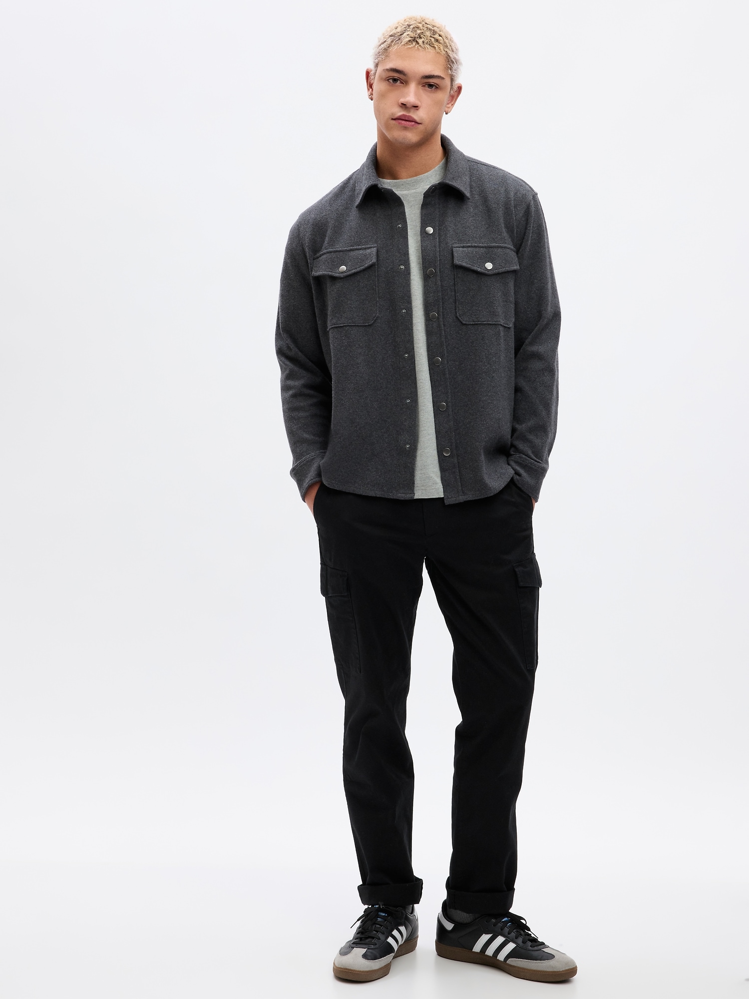 Snap-Button Utility Shirt | Gap