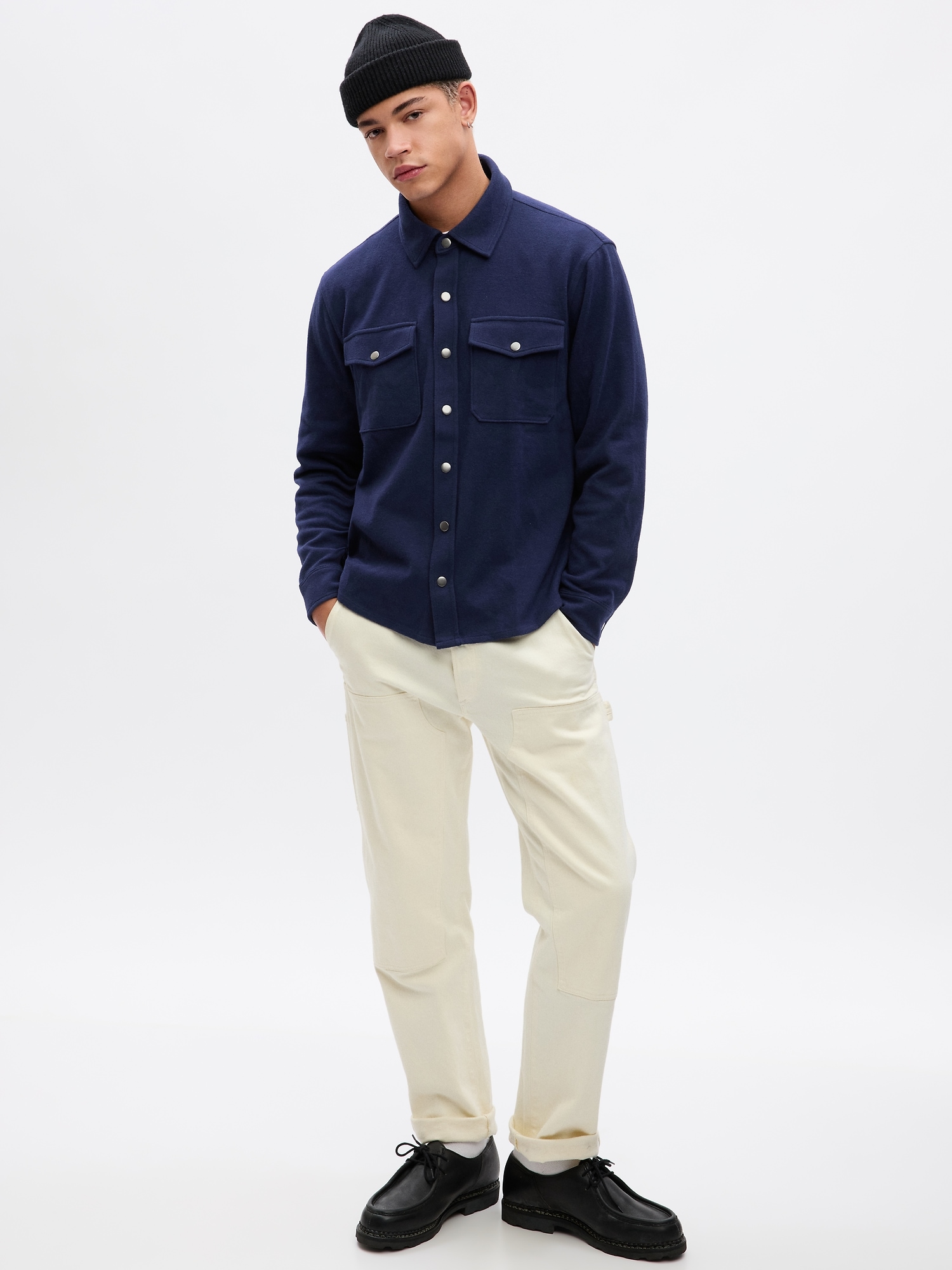 Snap-Button Utility Shirt | Gap