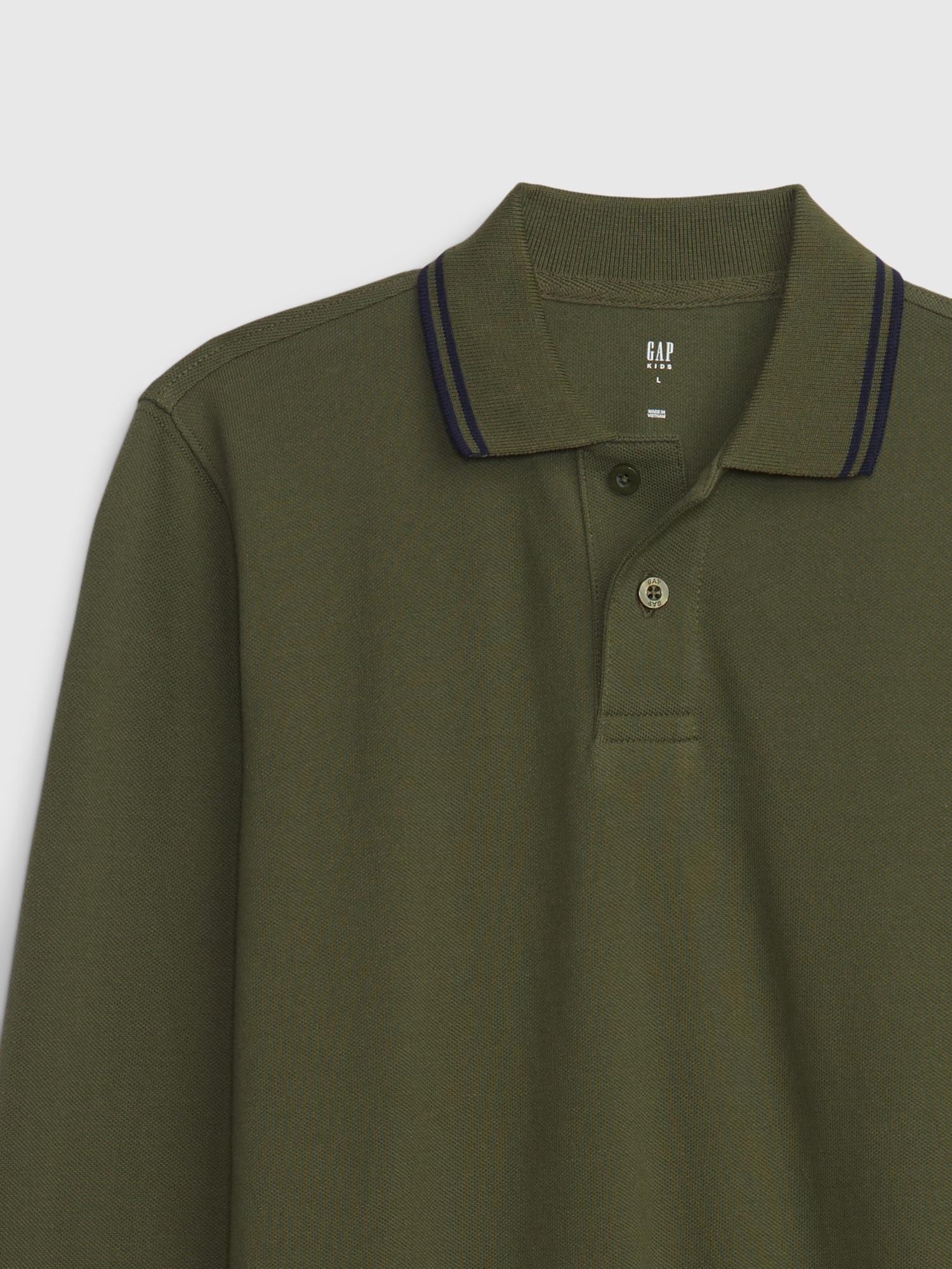Kids Long Sleeve Pique Polo Shirt | Gap