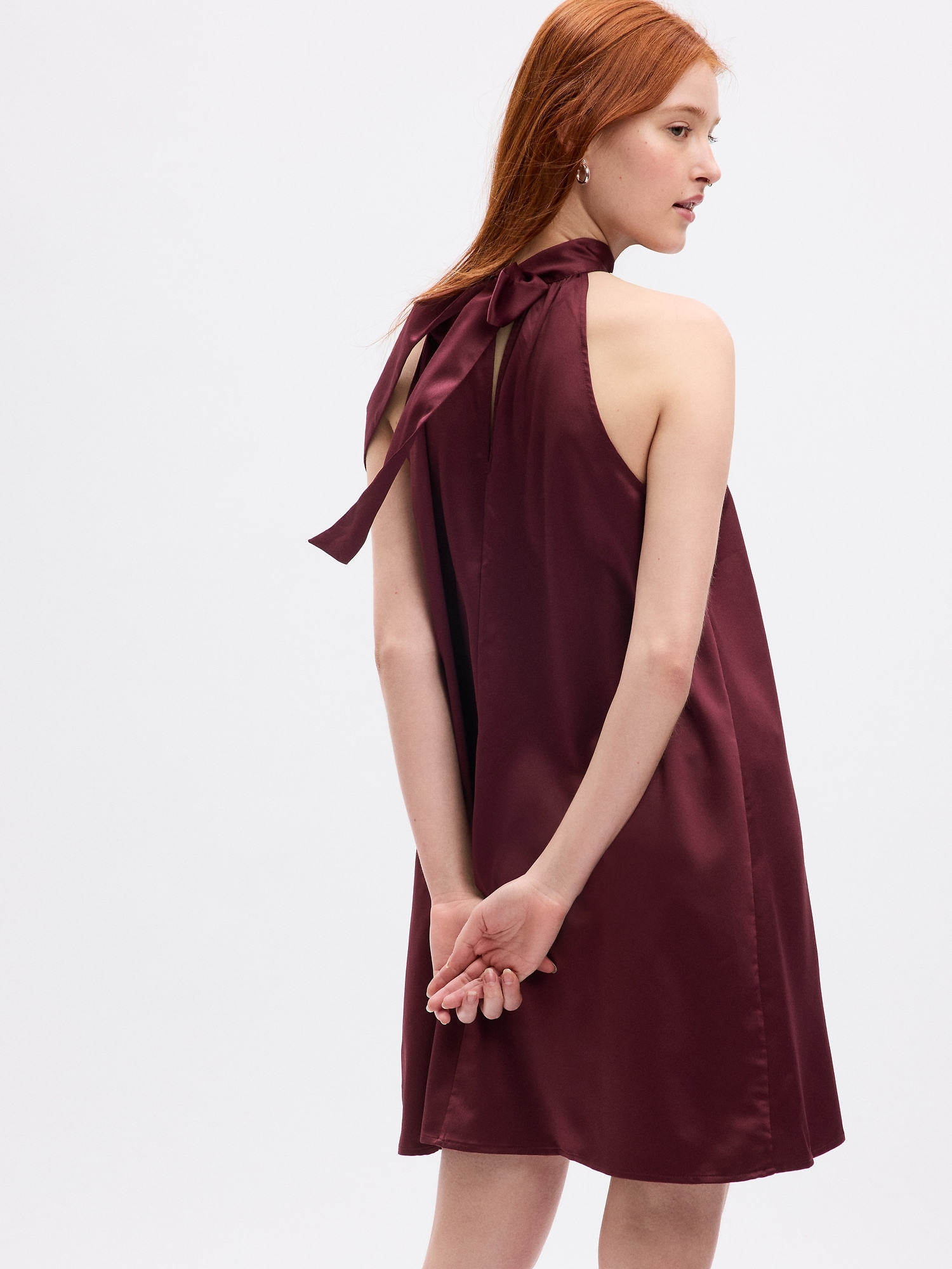 Satin Swing Mini Dress | Gap