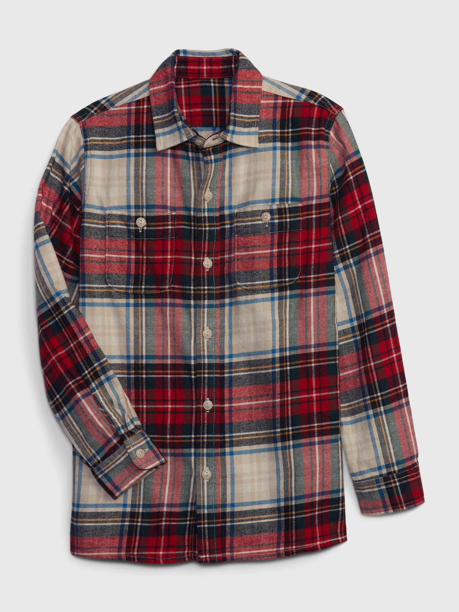 Kids Organic Cotton Flannel Shirt | Gap