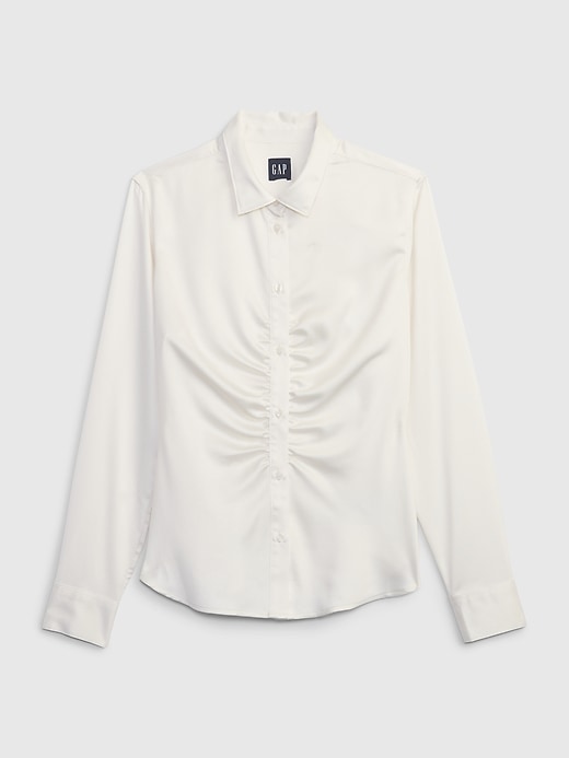Satin Ruched Shirt | Gap