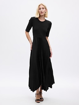Satin Pleated Midi Dress | Gap