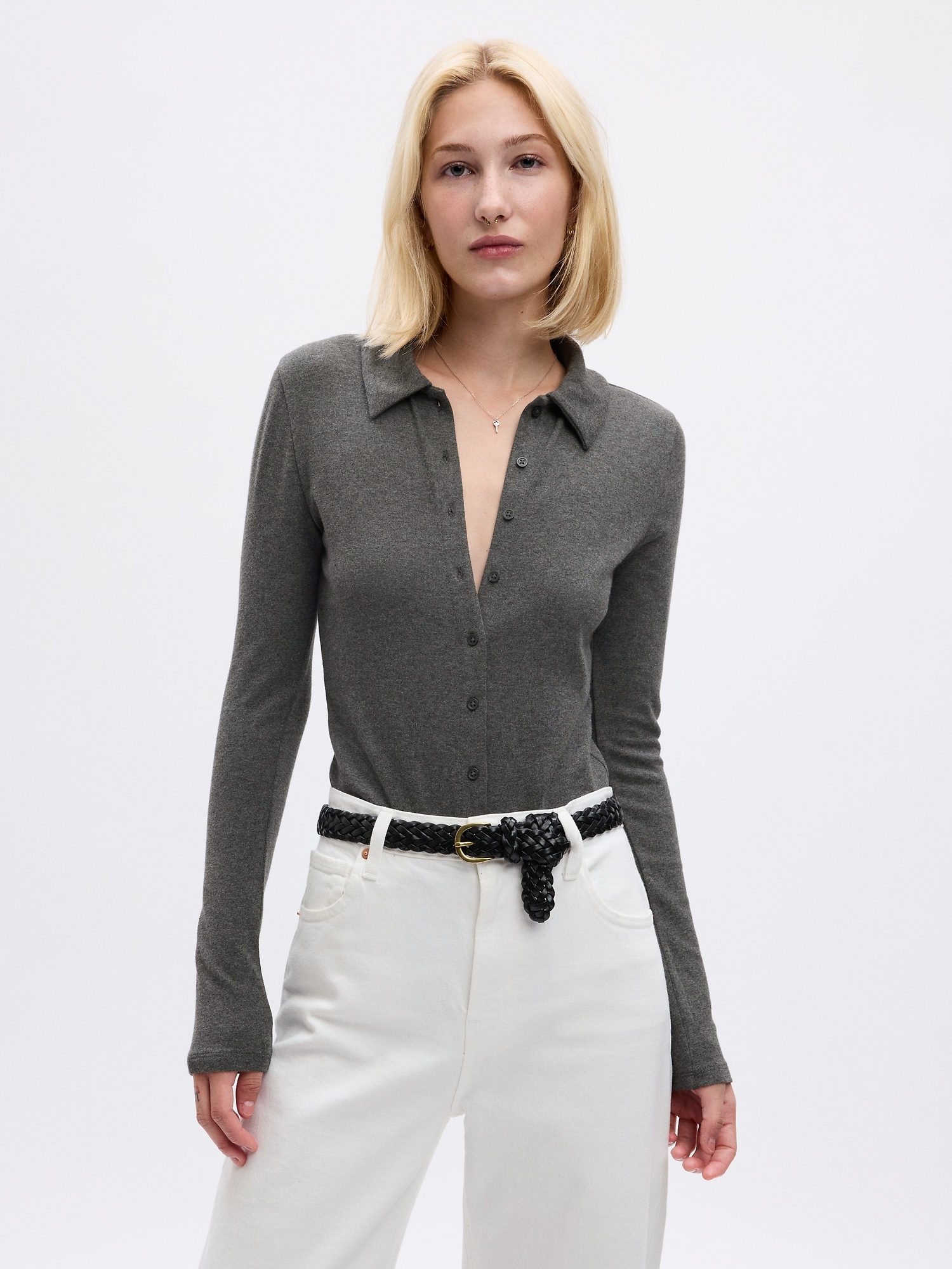 Modern Button Bodysuit | Gap