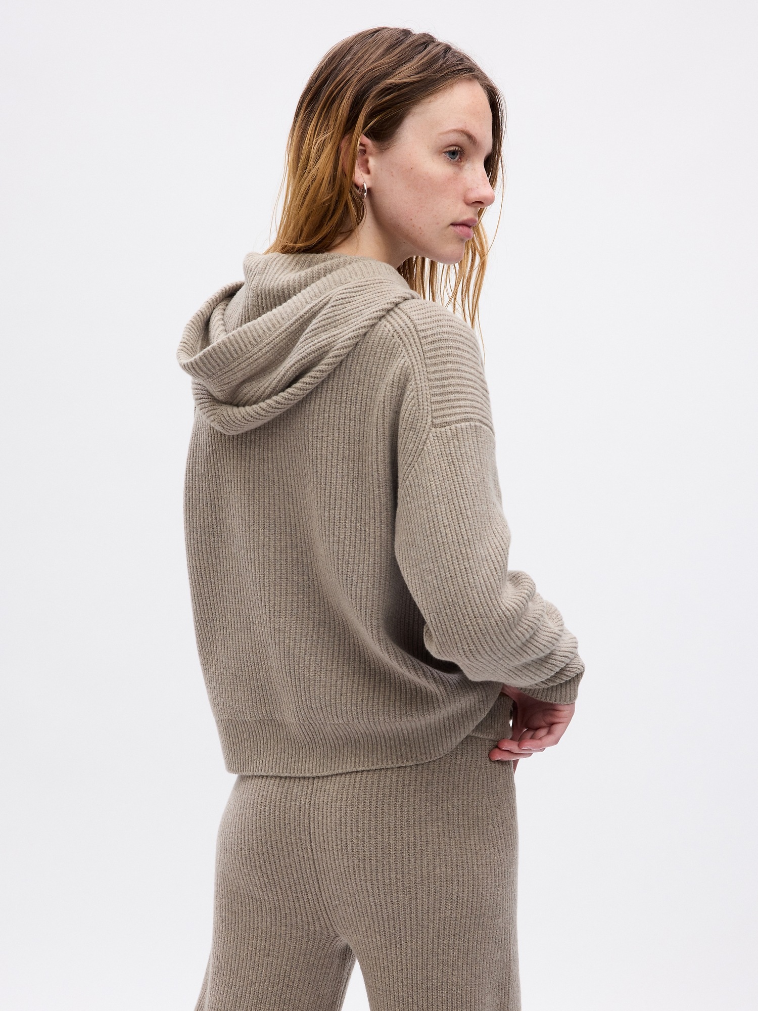 CashSoft Shaker-Stitch Sweater Hoodie | Gap