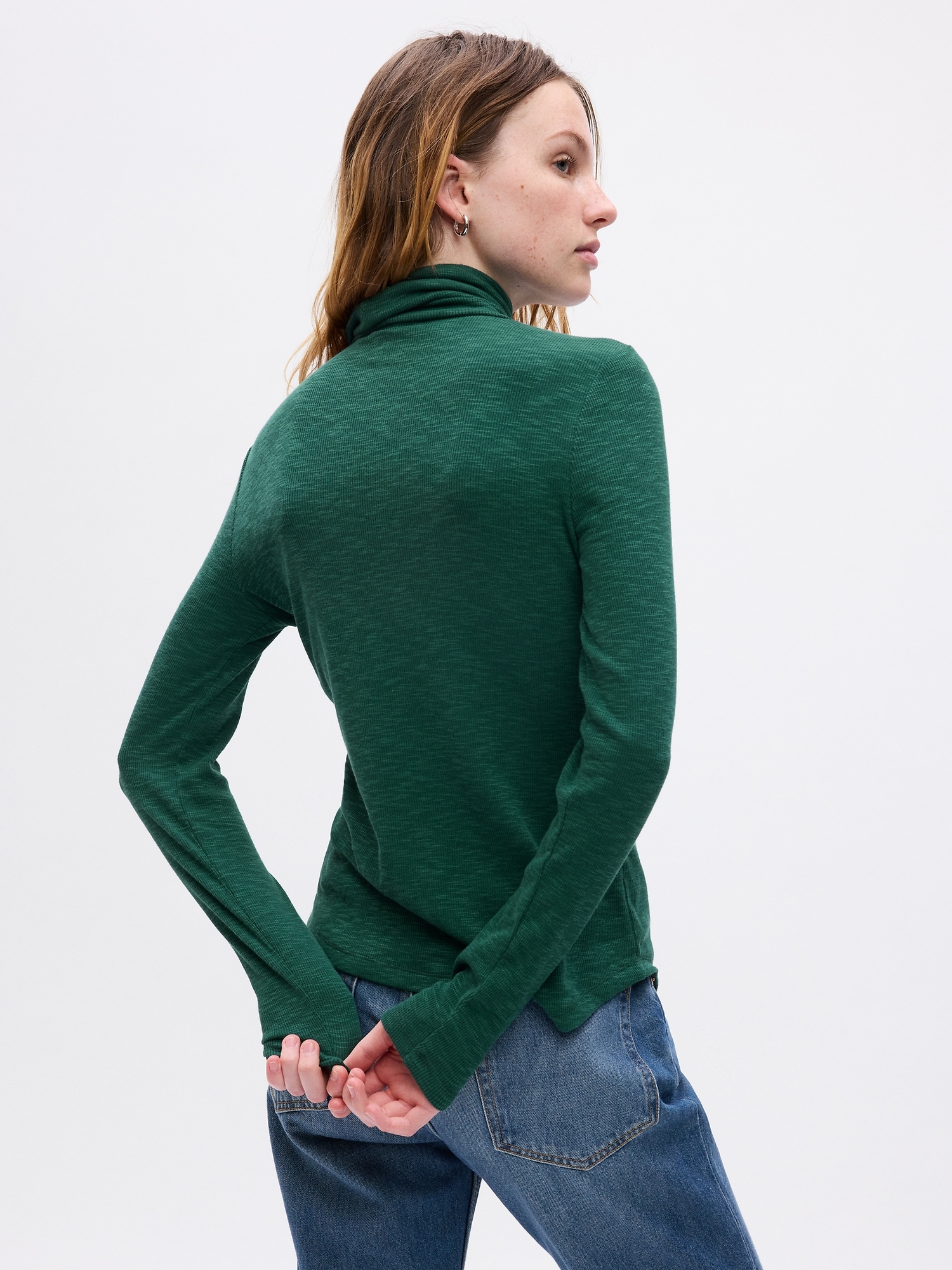 Essential Rib Turtleneck T-Shirt | Gap