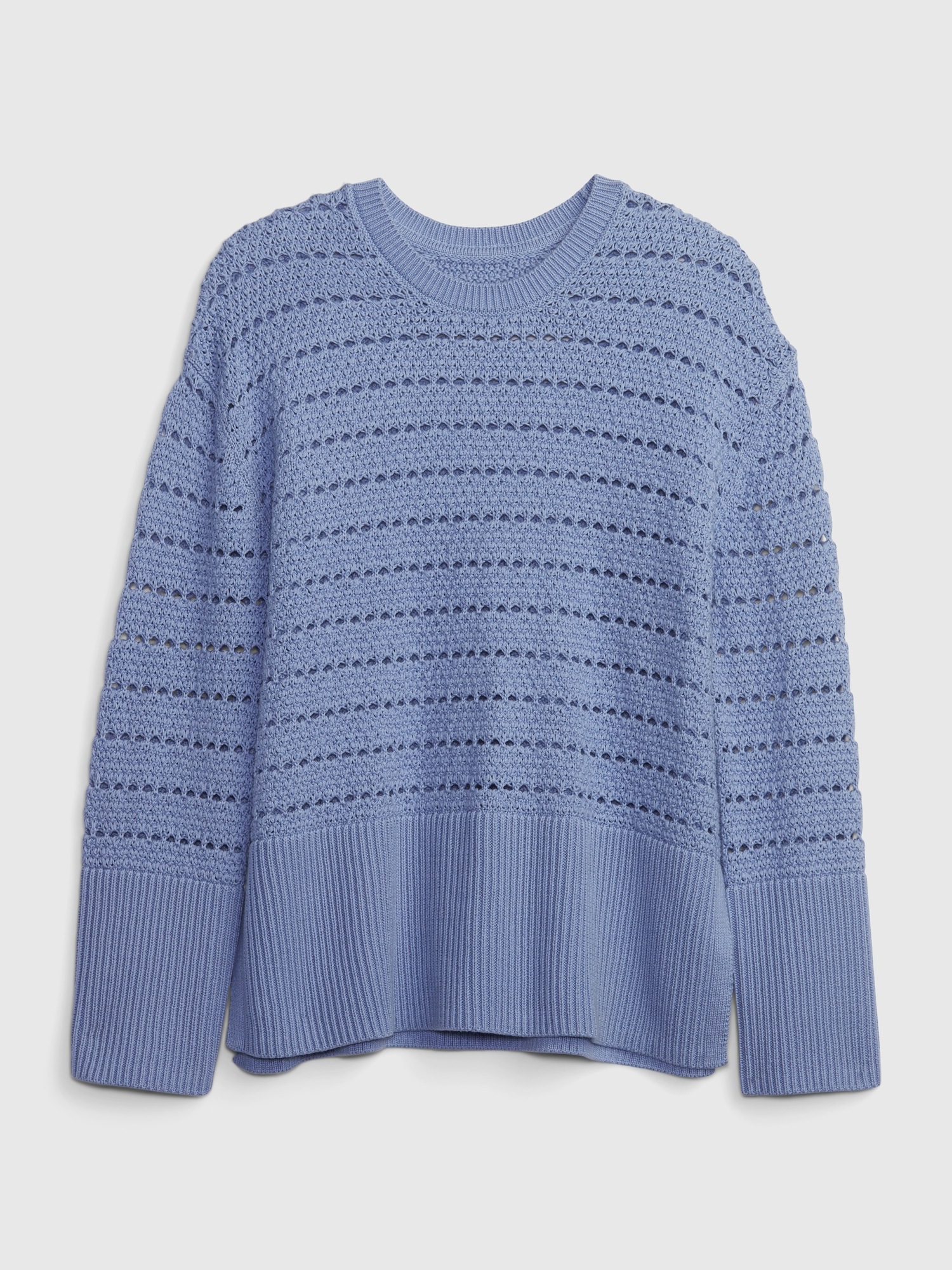 24/7 Split-Hem Crochet Sweater | Gap