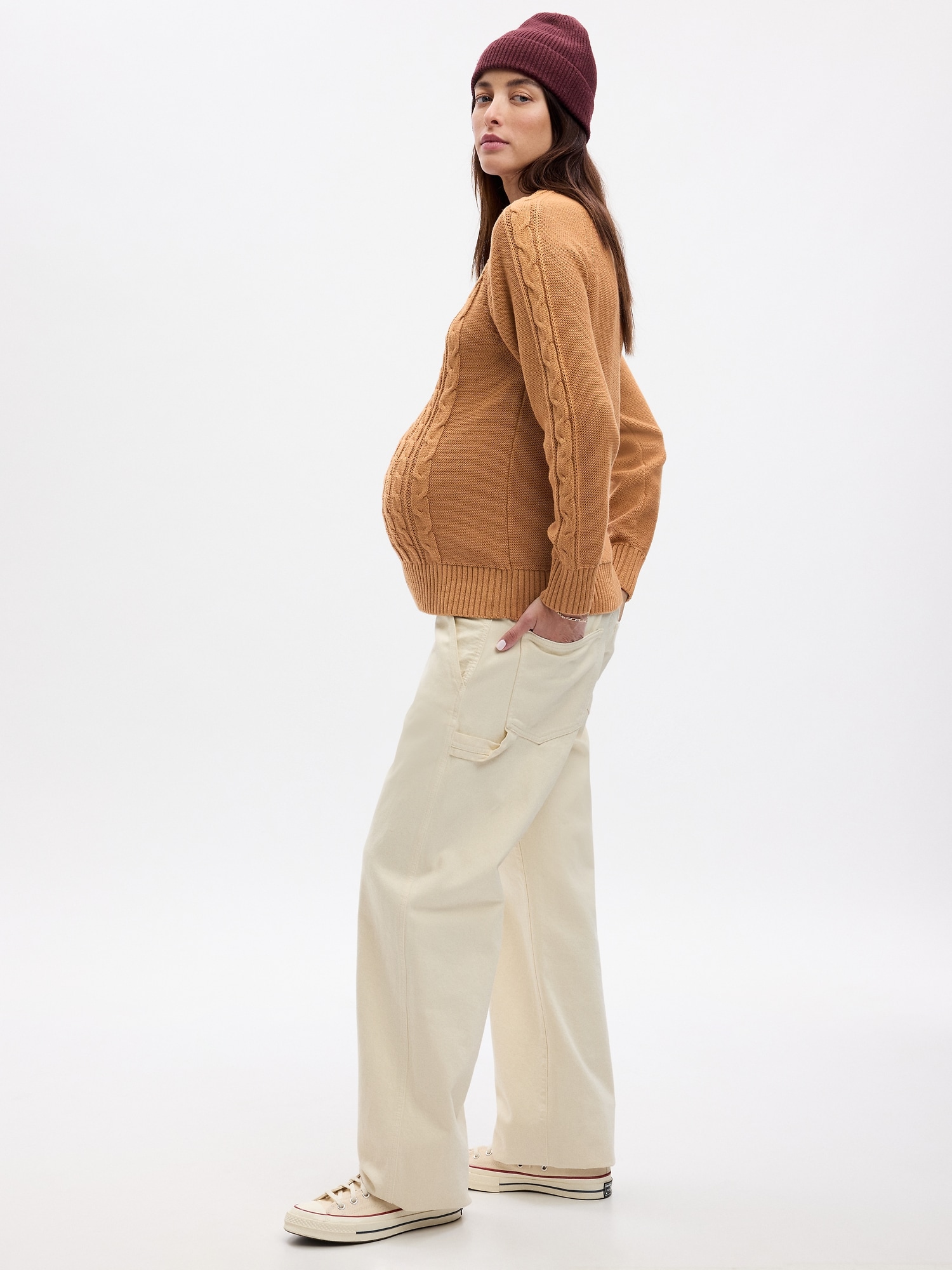 Maternity Cable-Knit Sweater | Gap