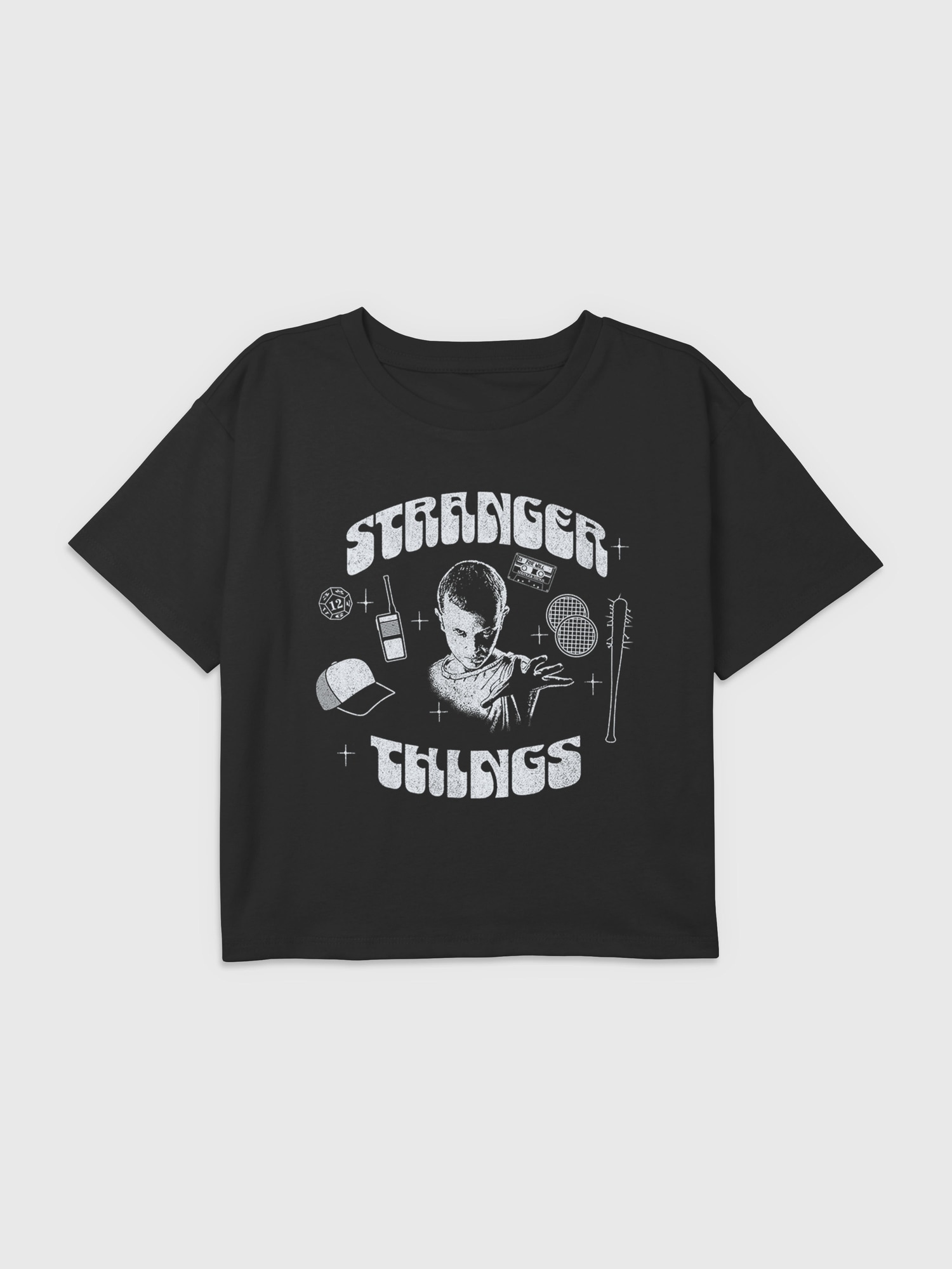 Kids Stranger Things Eleven Graphic Boxy Crop Tee Gap Kids Stranger Things Eleven Graphic Boxy Crop Tee Gap