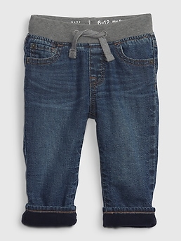 Gap fleece lined jeans store