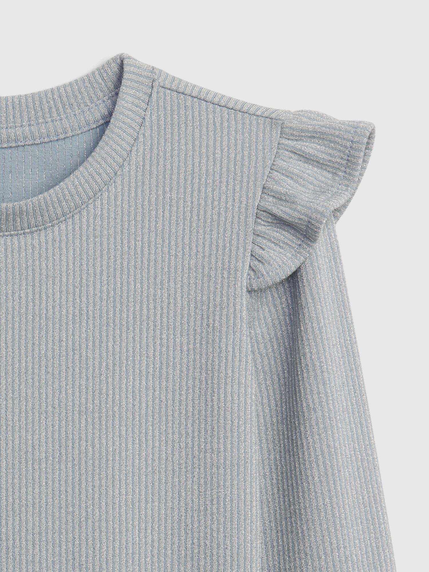 Toddler Metallic Ruffle Rib T-Shirt | Gap