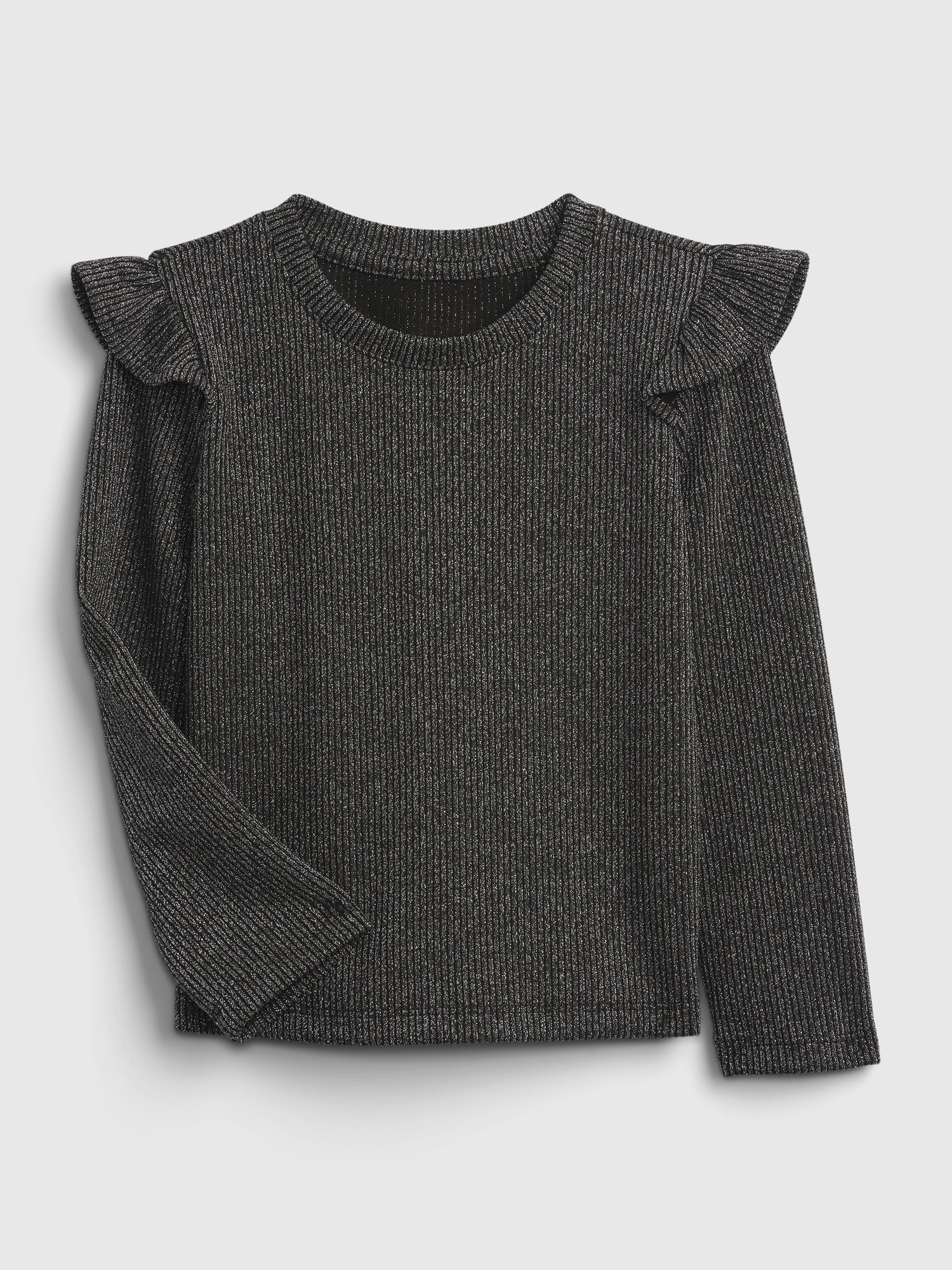 Toddler Metallic Ruffle Rib T-Shirt | Gap