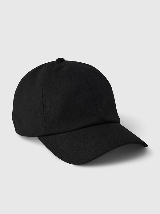 Linen-Cotton Baseball Hat | Gap