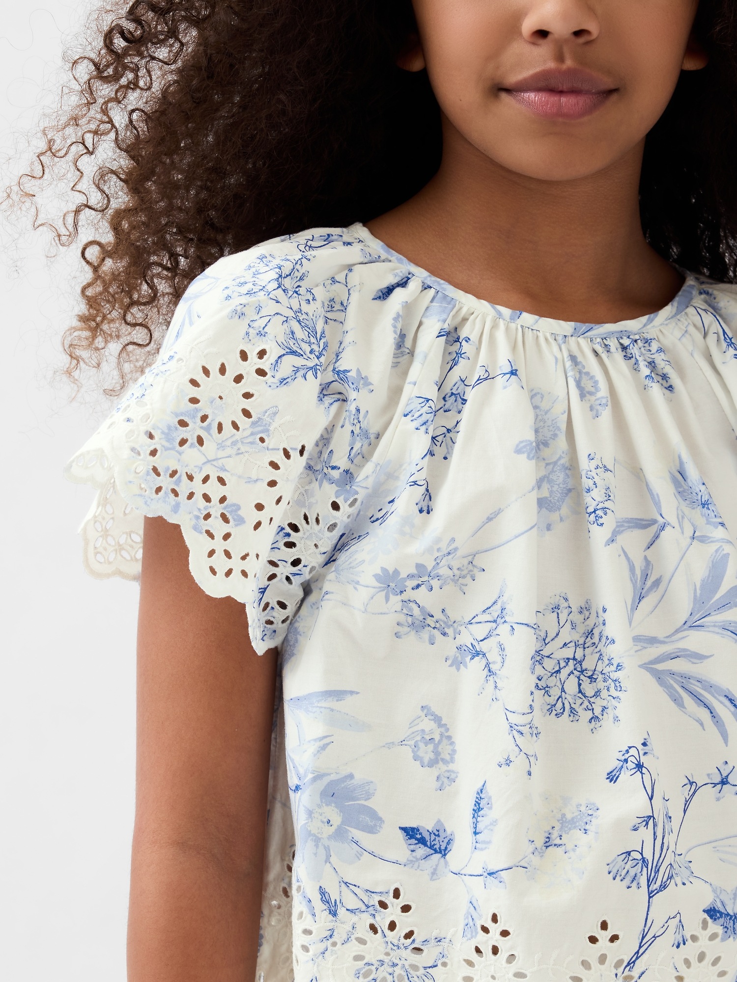 Kids Eyelet Flutter Shirt | Gap
