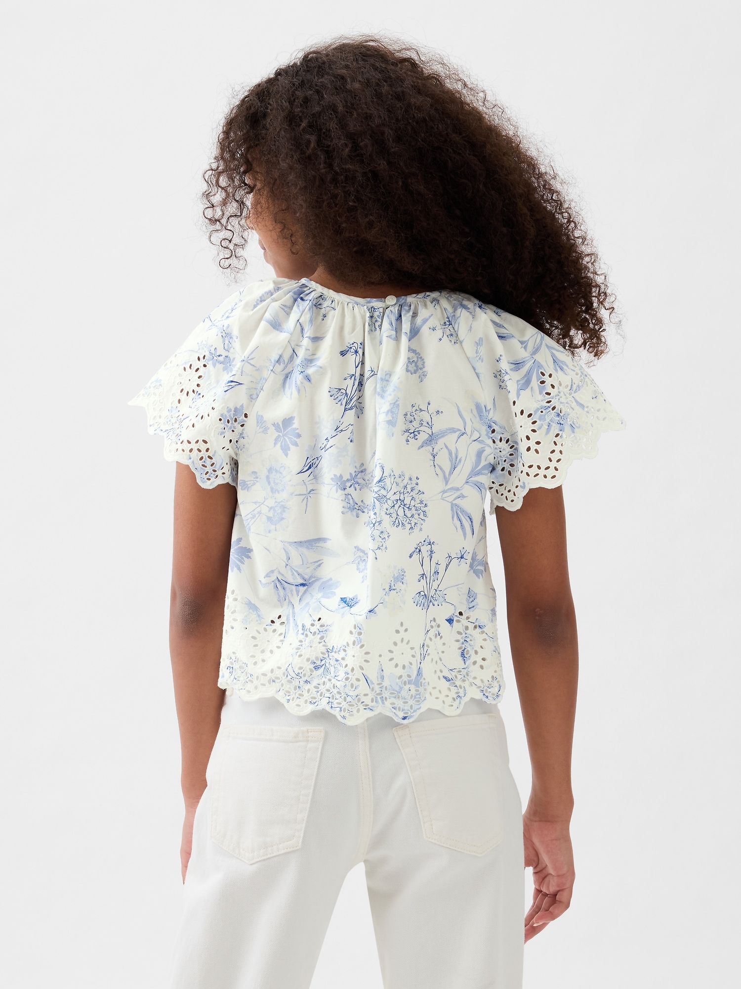 Kids Eyelet Flutter Shirt | Gap