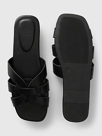 Vegan Leather Cross Strap Sandals | Gap