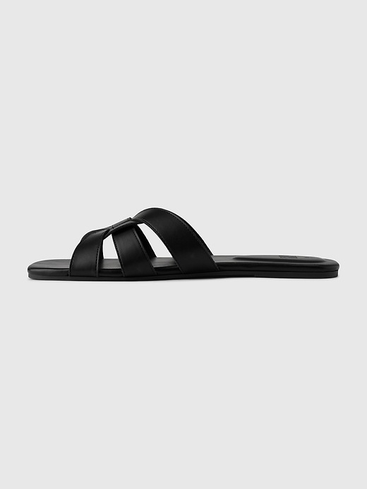 Vegan Leather Cross Strap Sandals | Gap