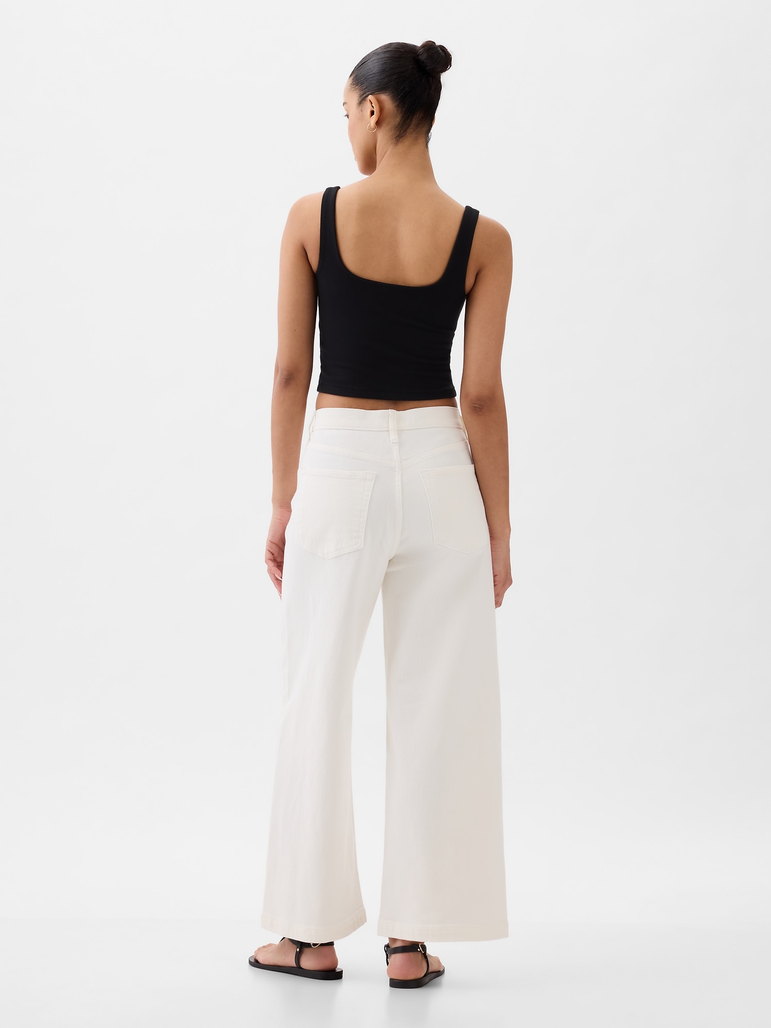 High Stride Wide-Leg Ankle Jeans | Gap