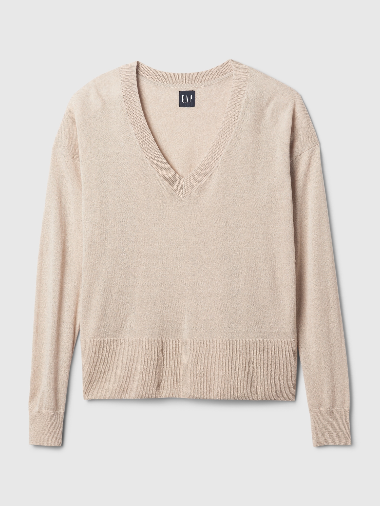 24/7 Split-Hem Linen-Blend Sweater | Gap