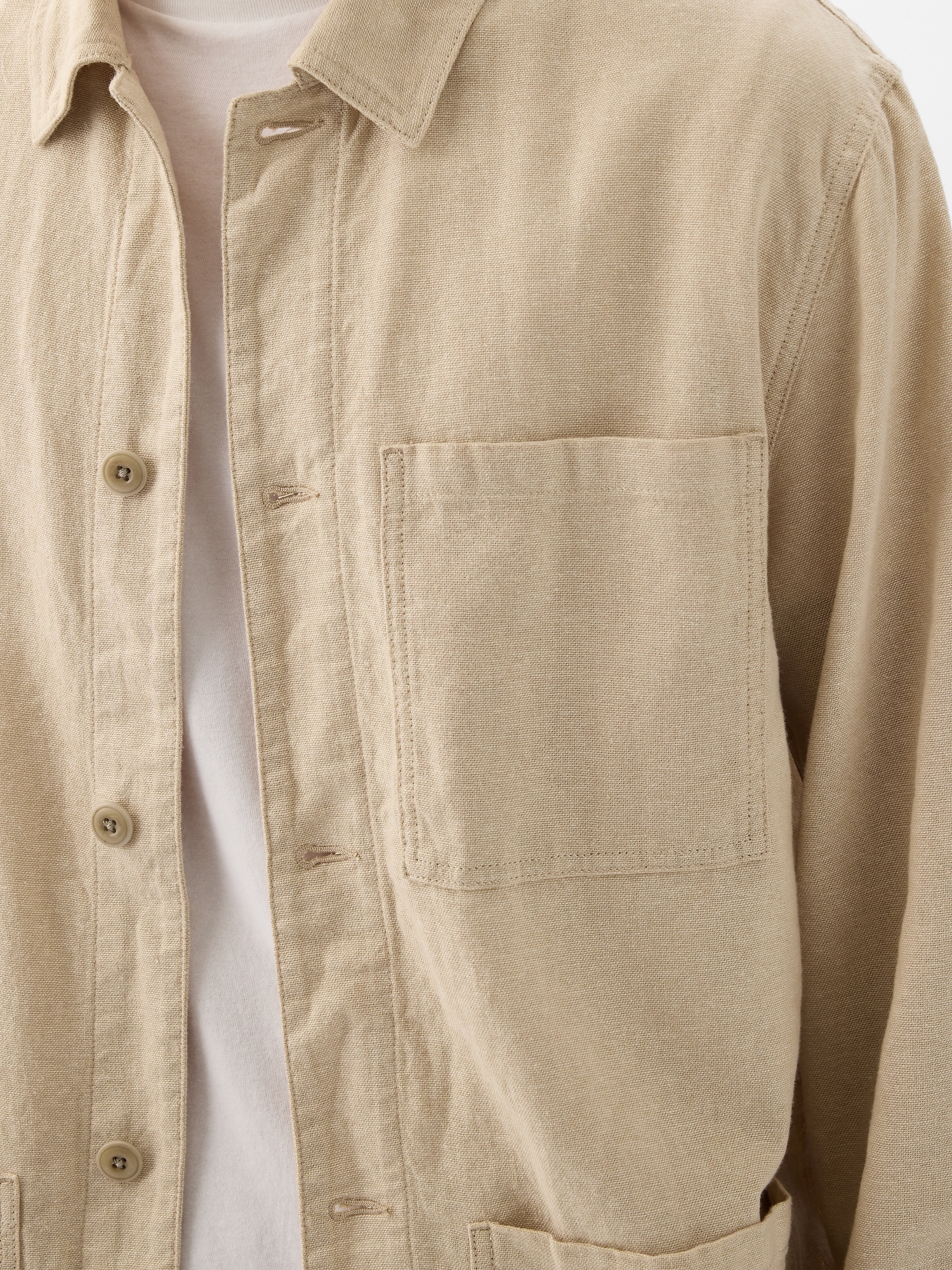 Linen-Cotton Chore Jacket | Gap