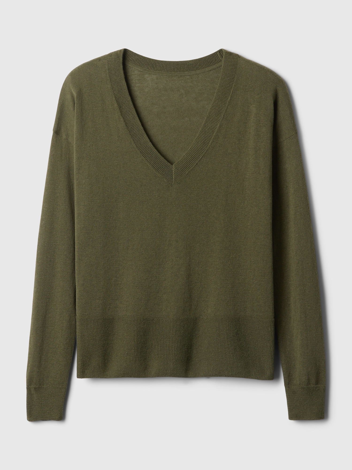 24/7 Split-Hem Linen-Blend Sweater | Gap