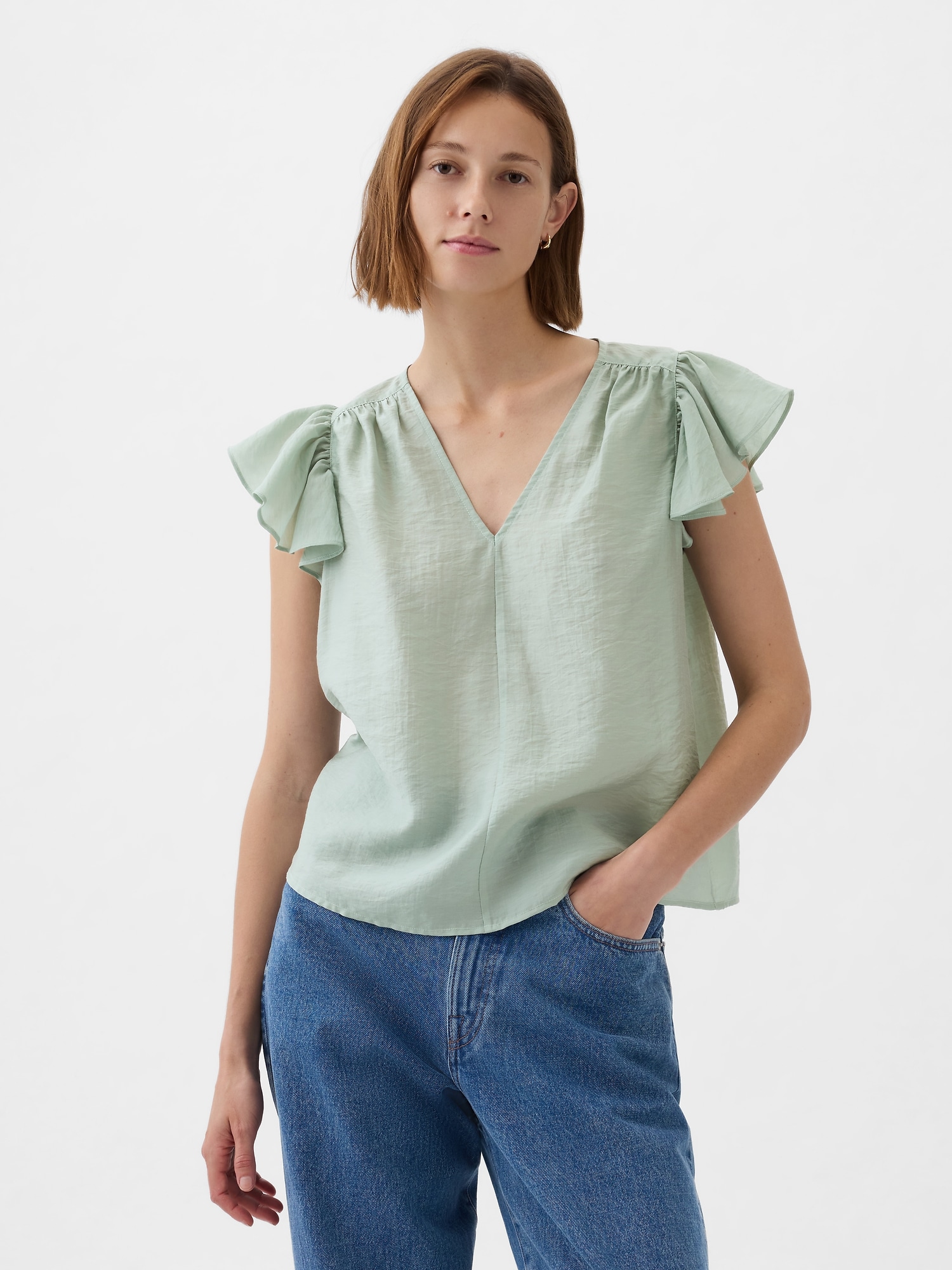 Flutter Sleeve Shirt | Gap