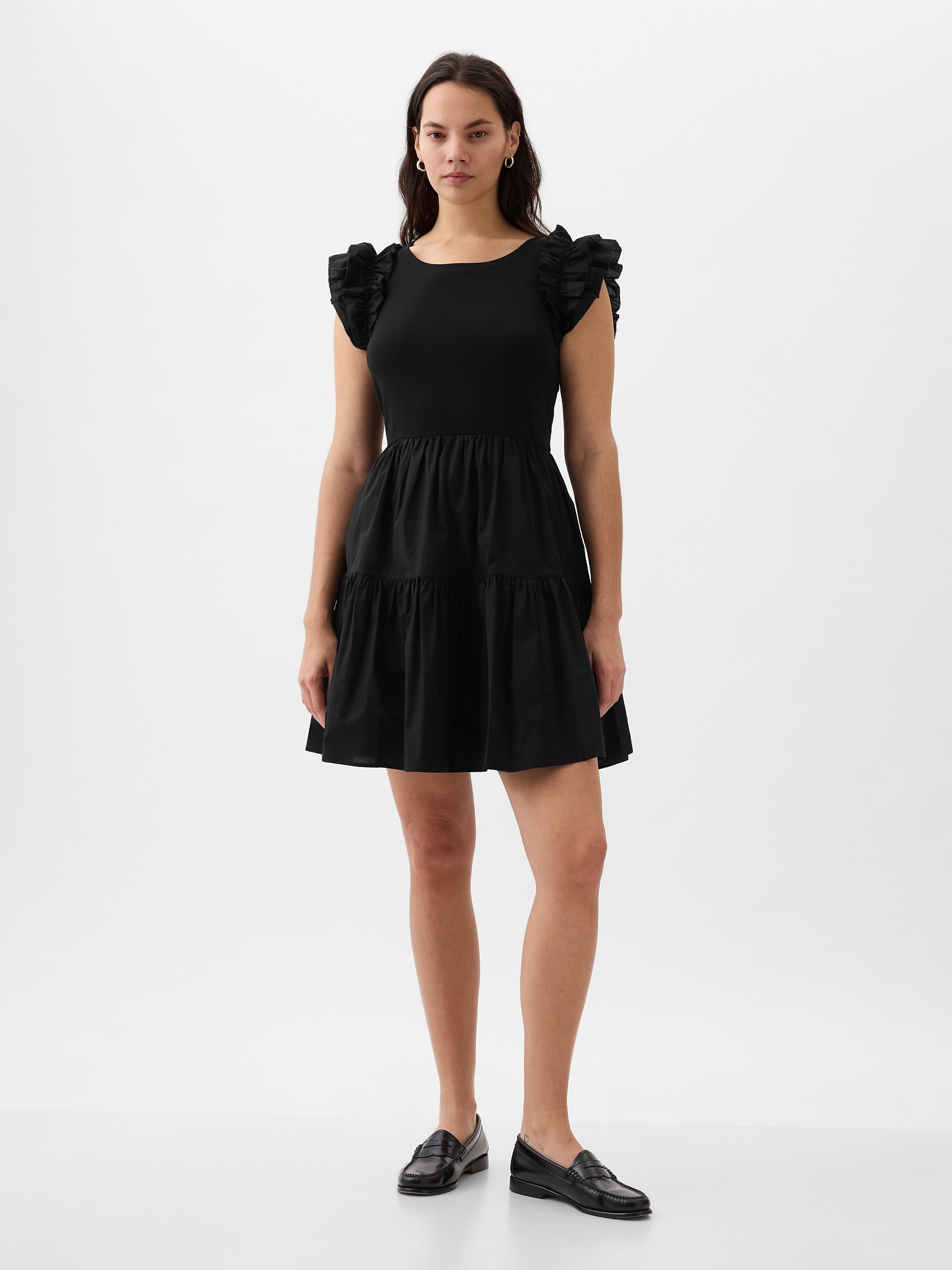 Ruffle Sleeve Tiered Mini Dress | Gap