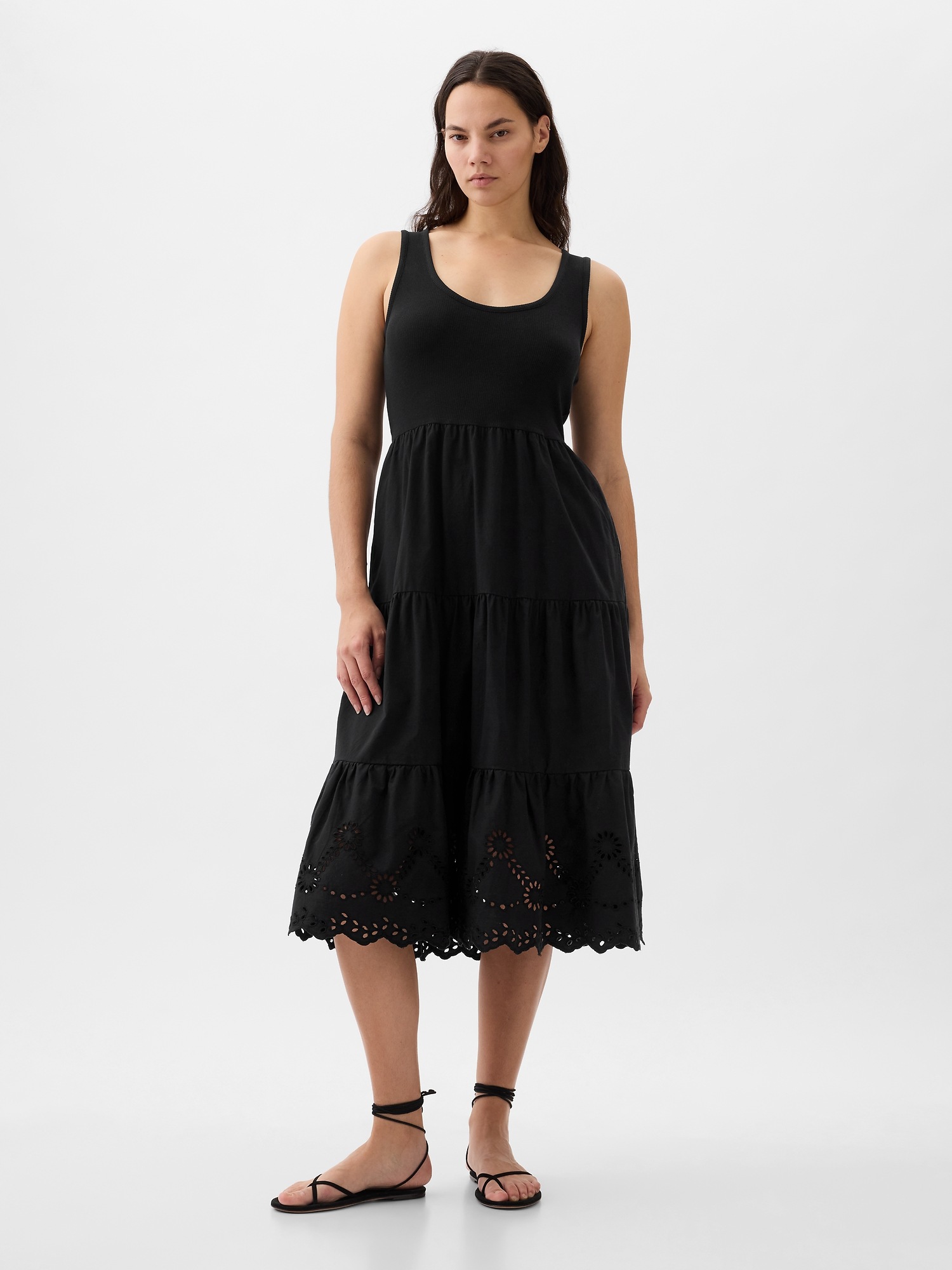 Eyelet Midi Tank Dress | Gap
