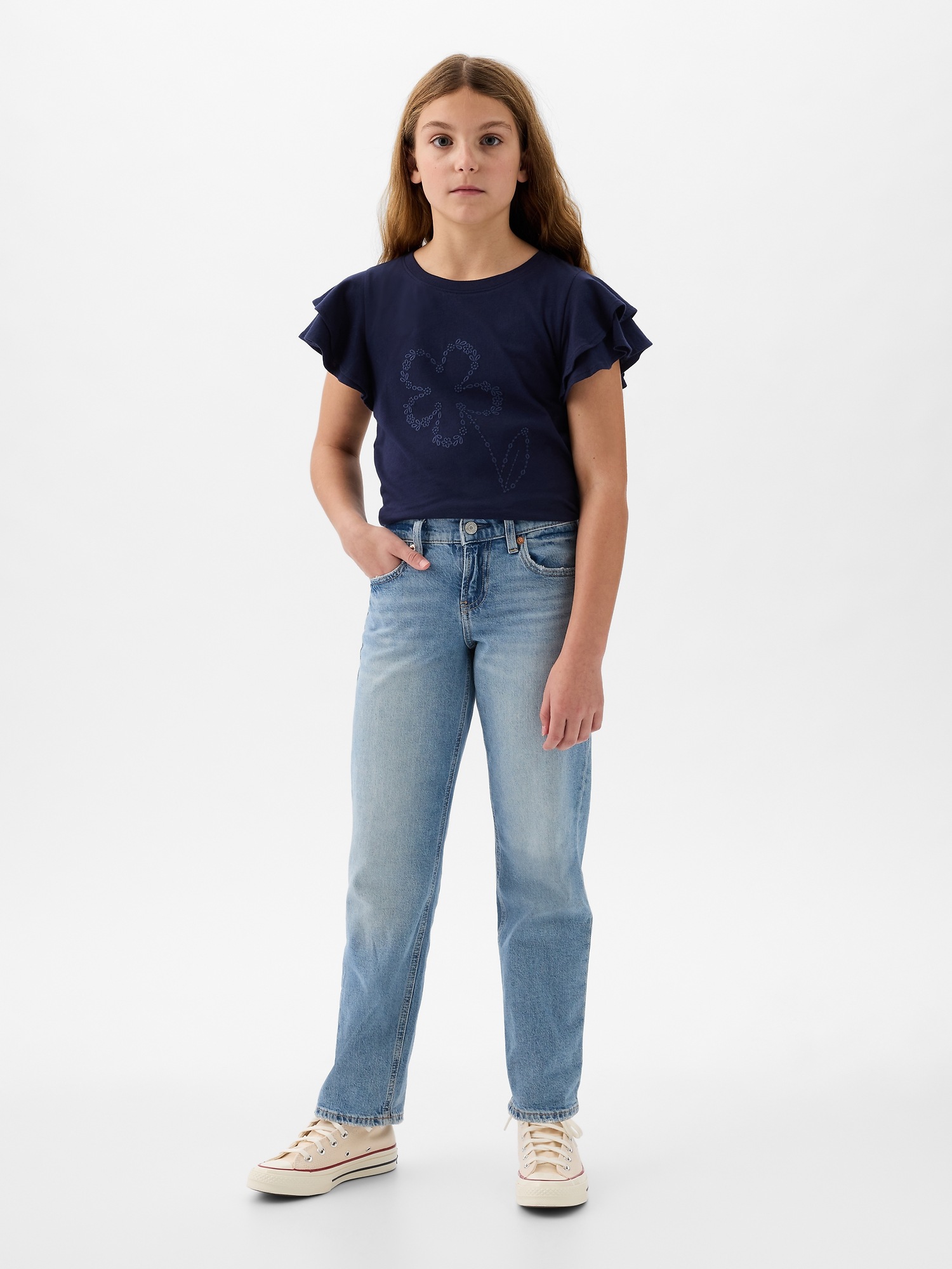 Kids Ruffle Graphic T-Shirt | Gap