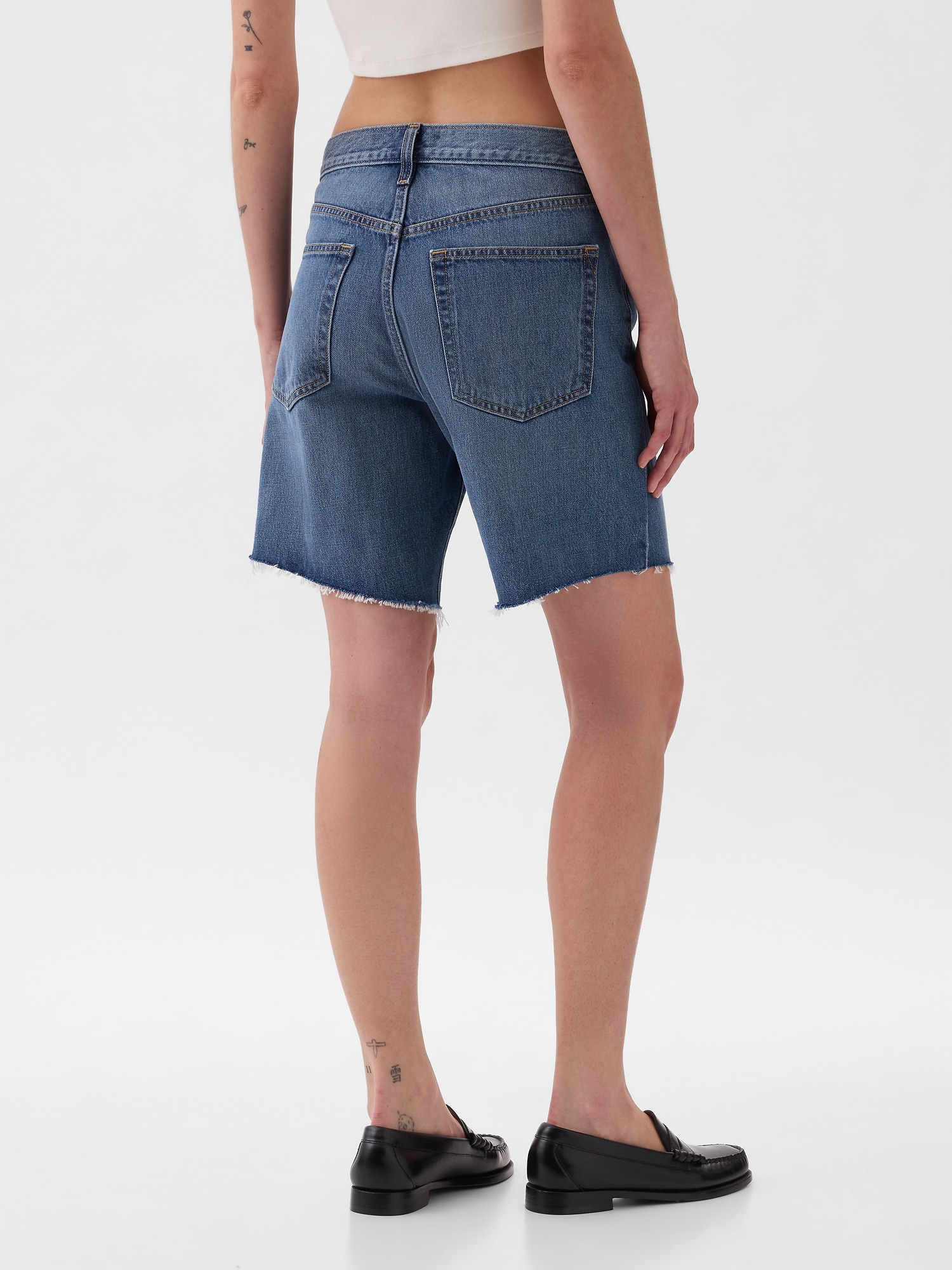8" Mid Rise '90s Loose Denim Bermuda Shorts | Gap