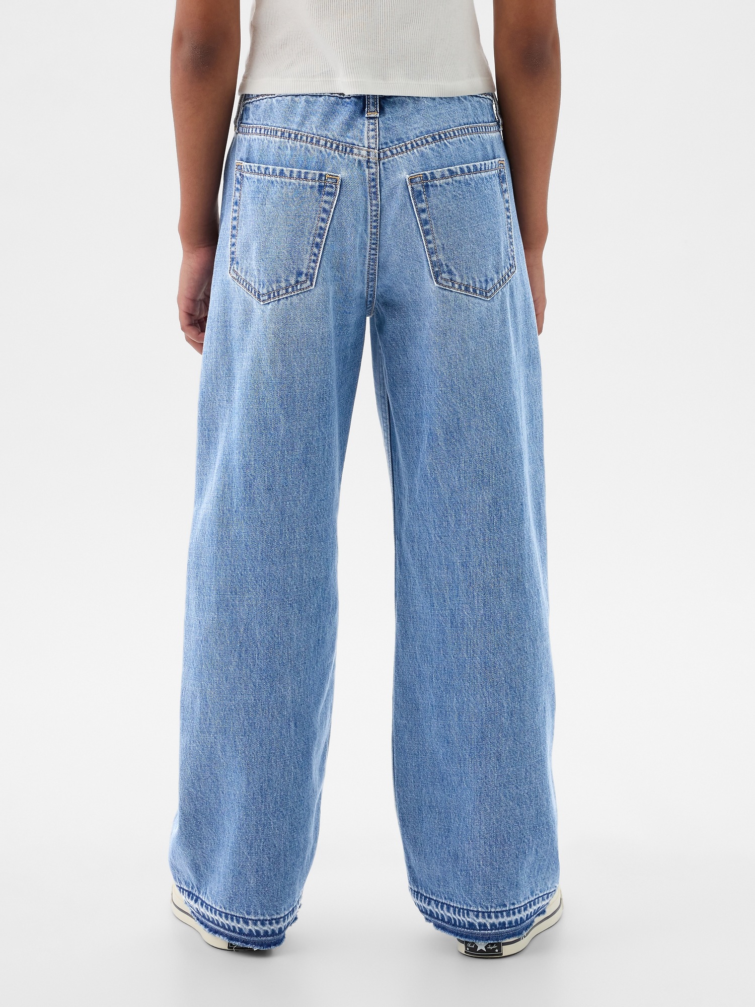 Kids Low Rise Stride Wide-Leg Jeans | Gap