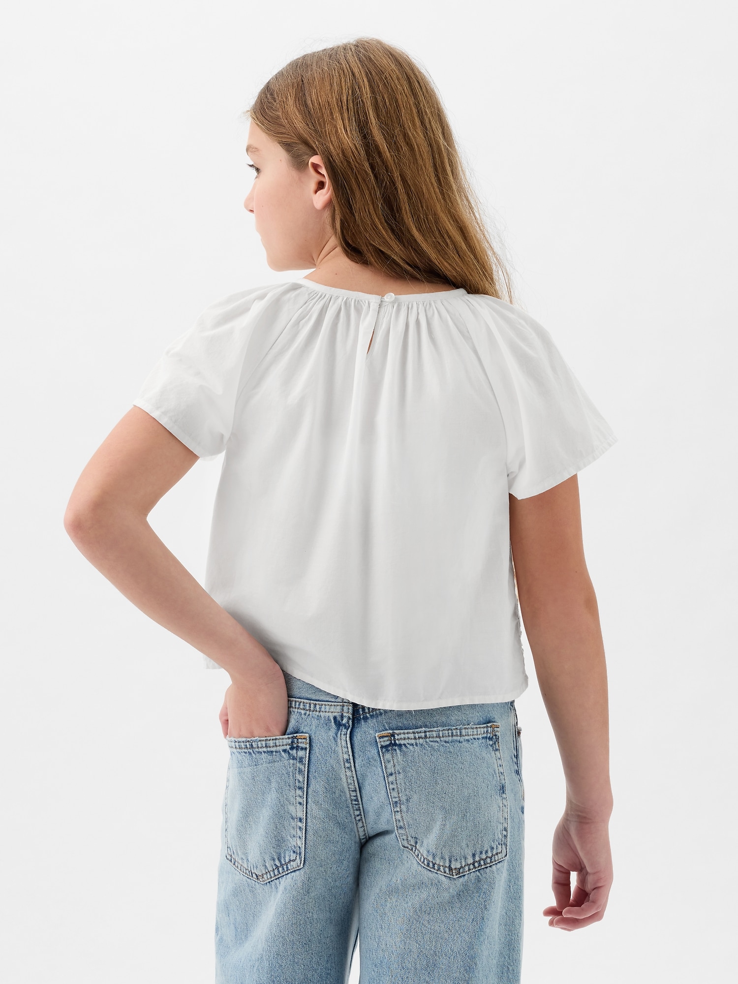 Kids Eyelet Flutter Shirt | Gap