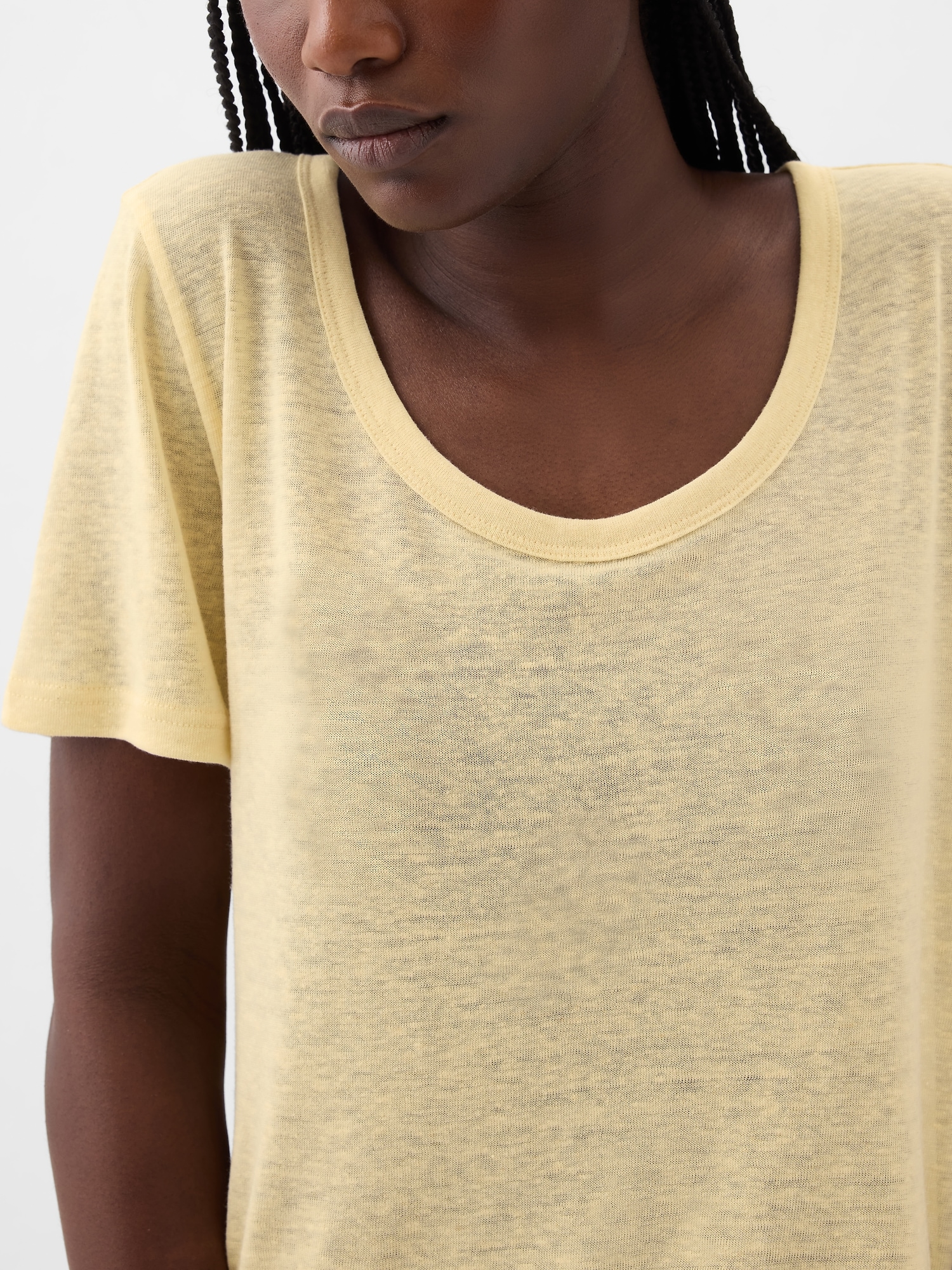 Linen-Blend T-Shirt | Gap