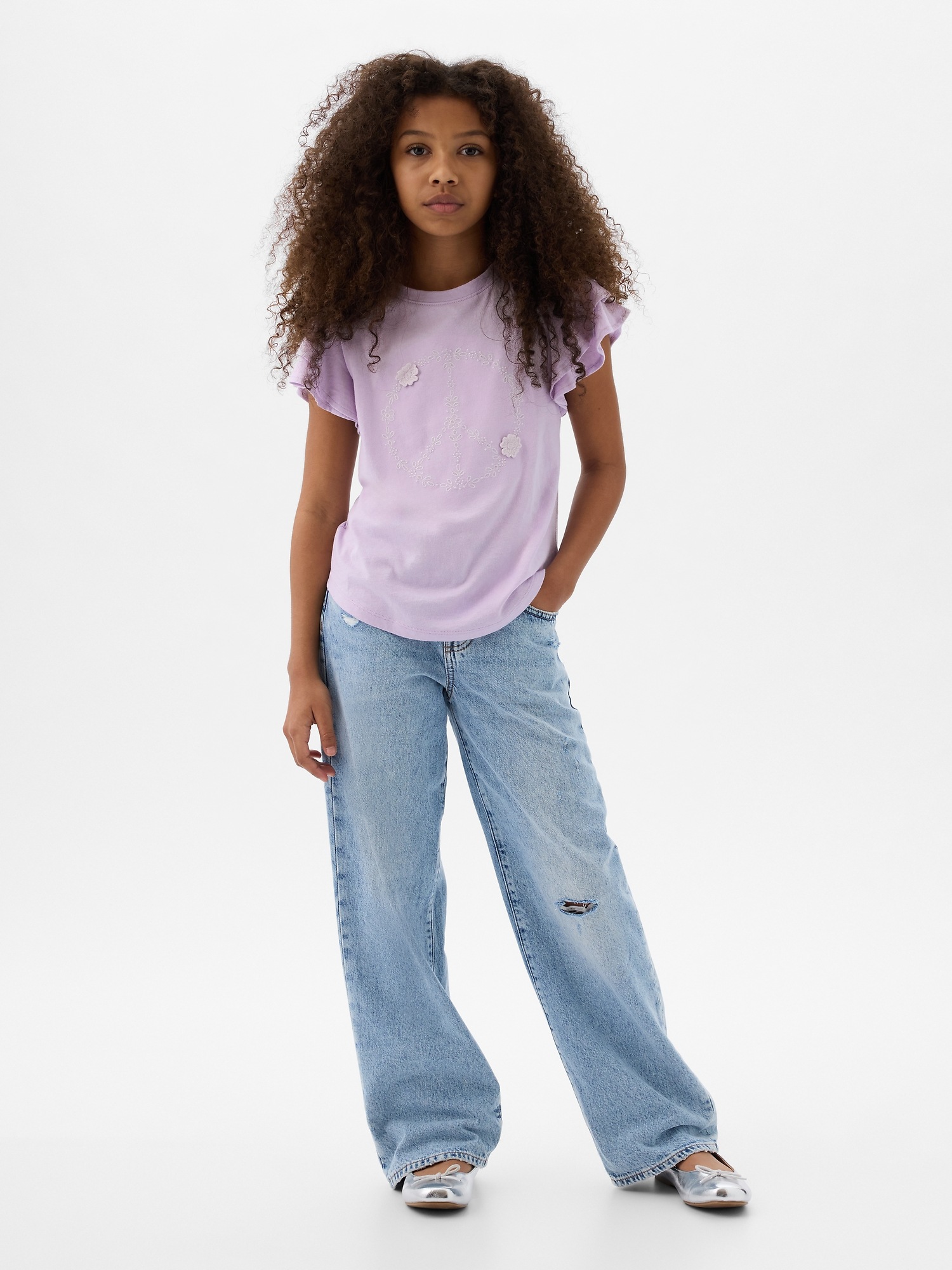 Kids Ruffle Graphic T-Shirt | Gap
