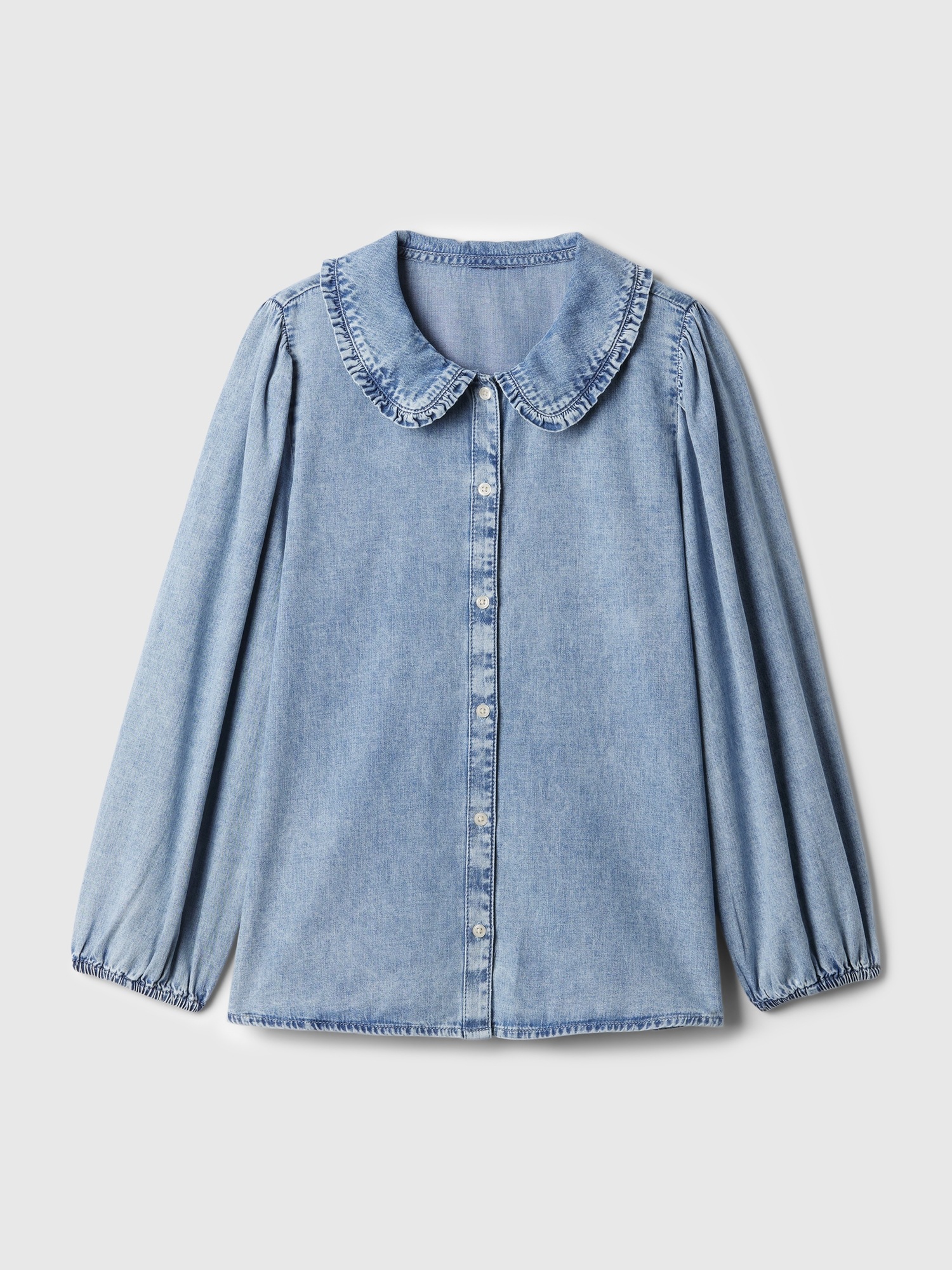 Round Collar Denim Shirt | Gap