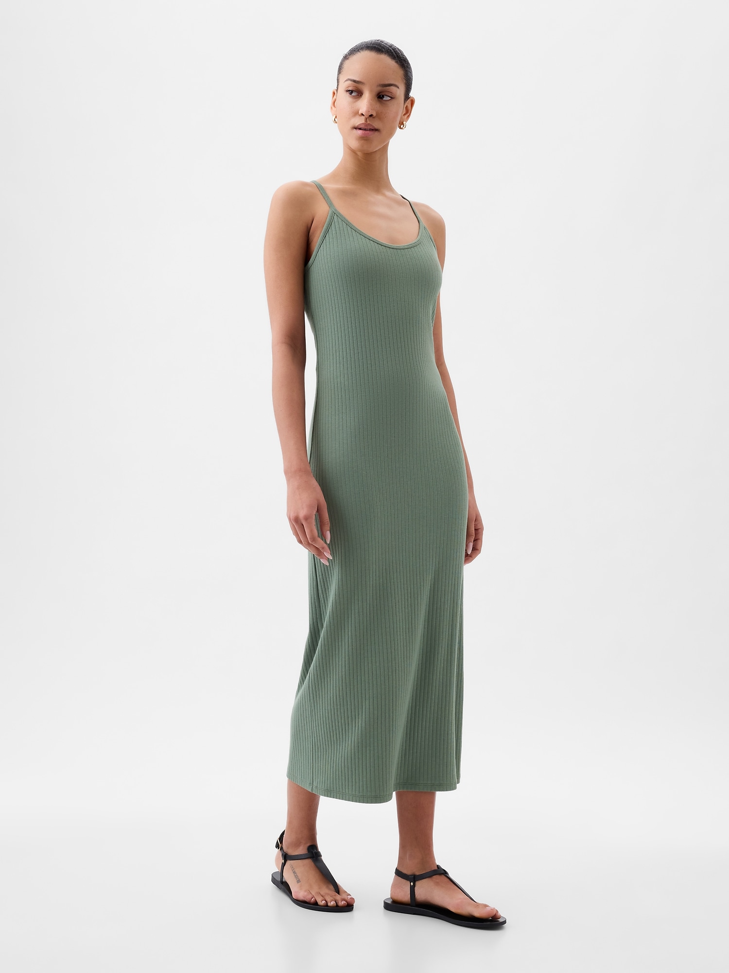 Modern Rib Midi Tank Dress | Gap